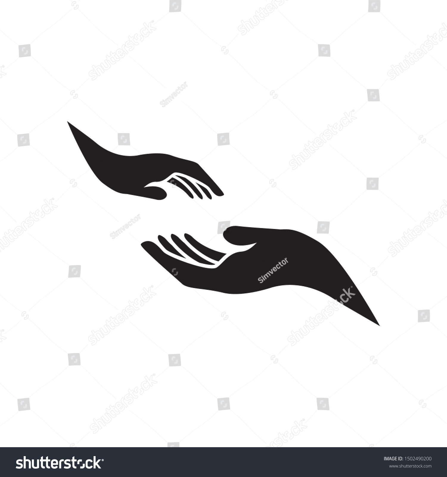 Care Hand Graphic Design Template Vector Stock Vector (Royalty Free ...