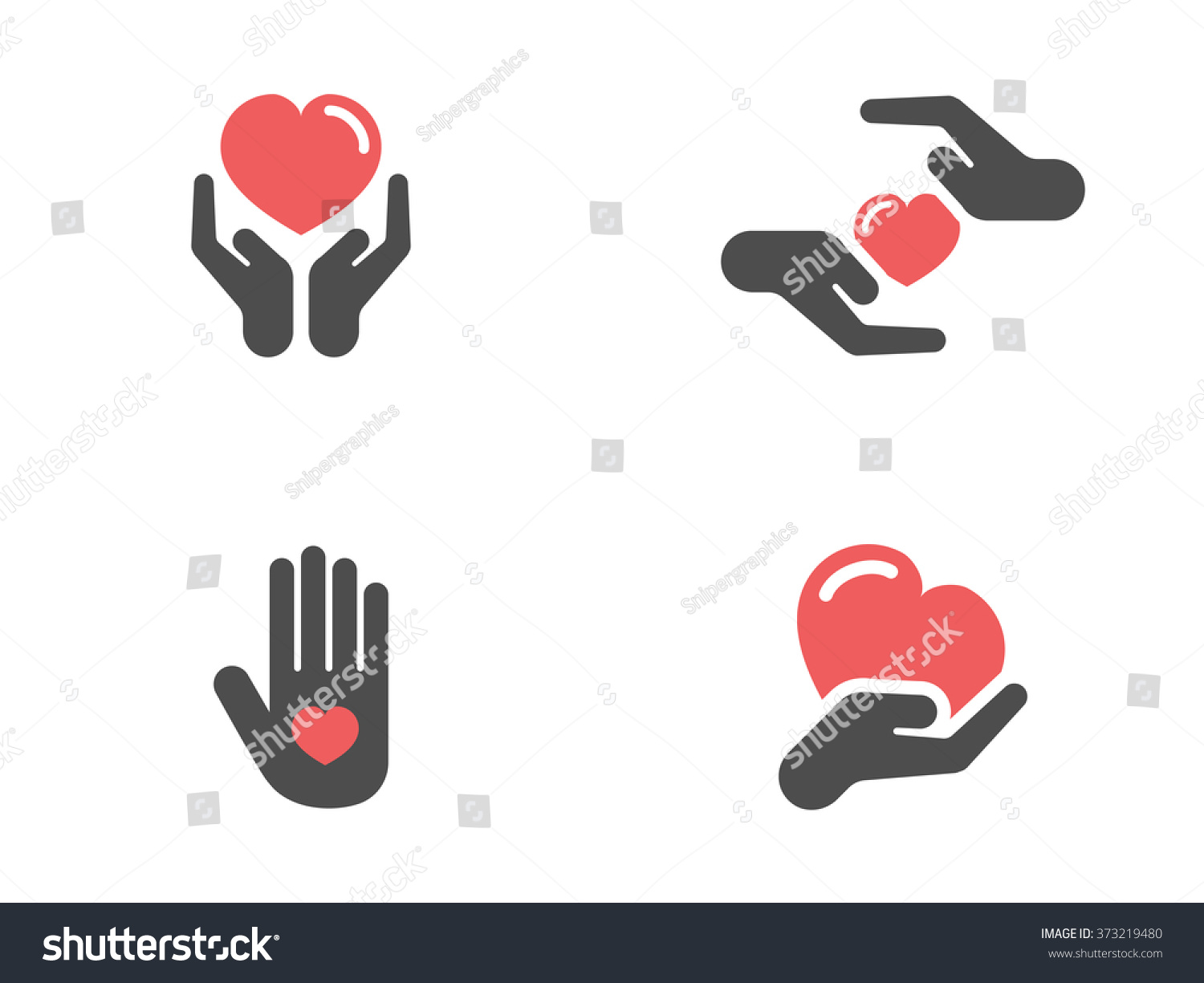 Care Icons Set Stock Vector (Royalty Free) 373219480