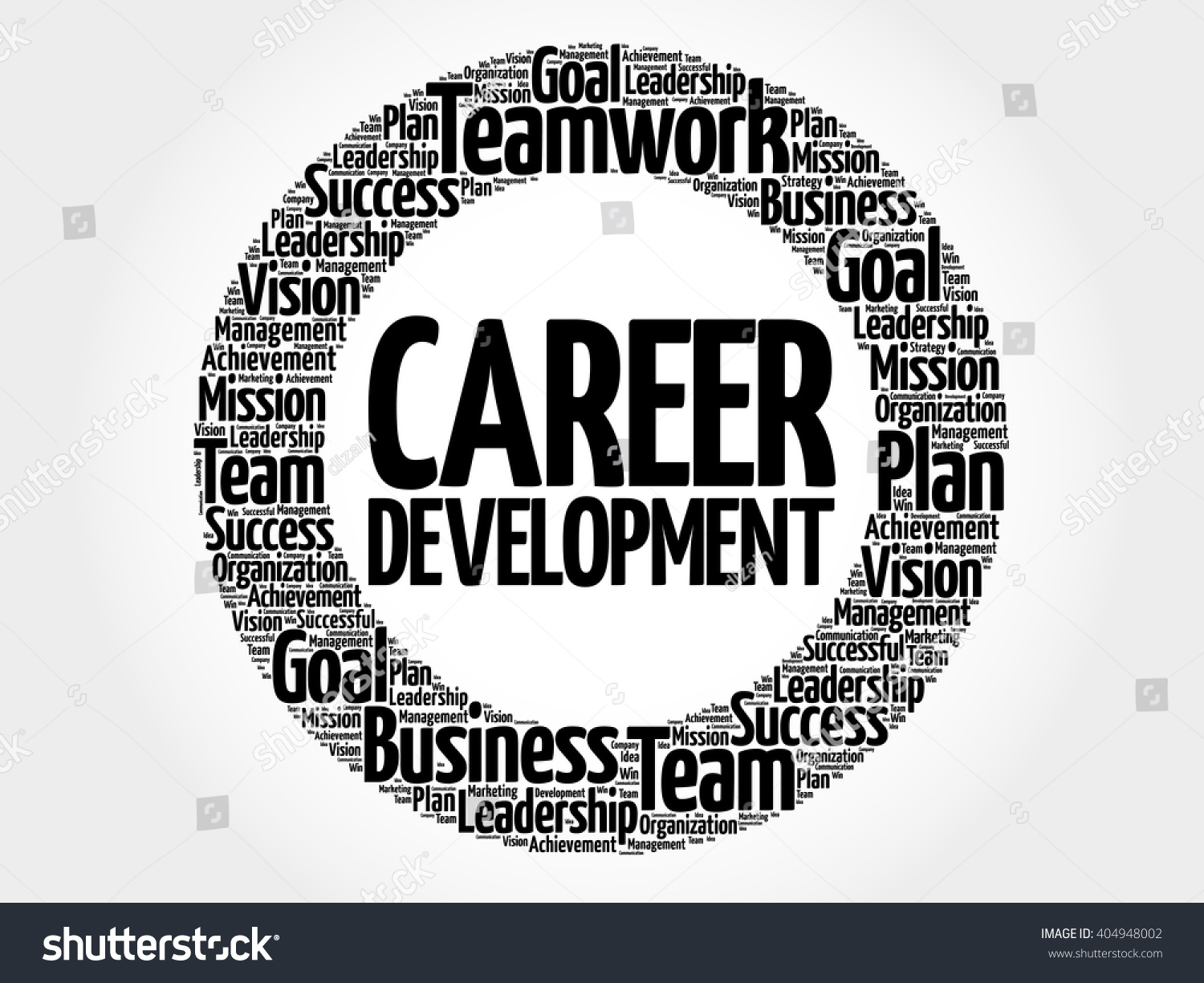 Career Development Circle Word Cloud Business Stock Vector (Royalty ...