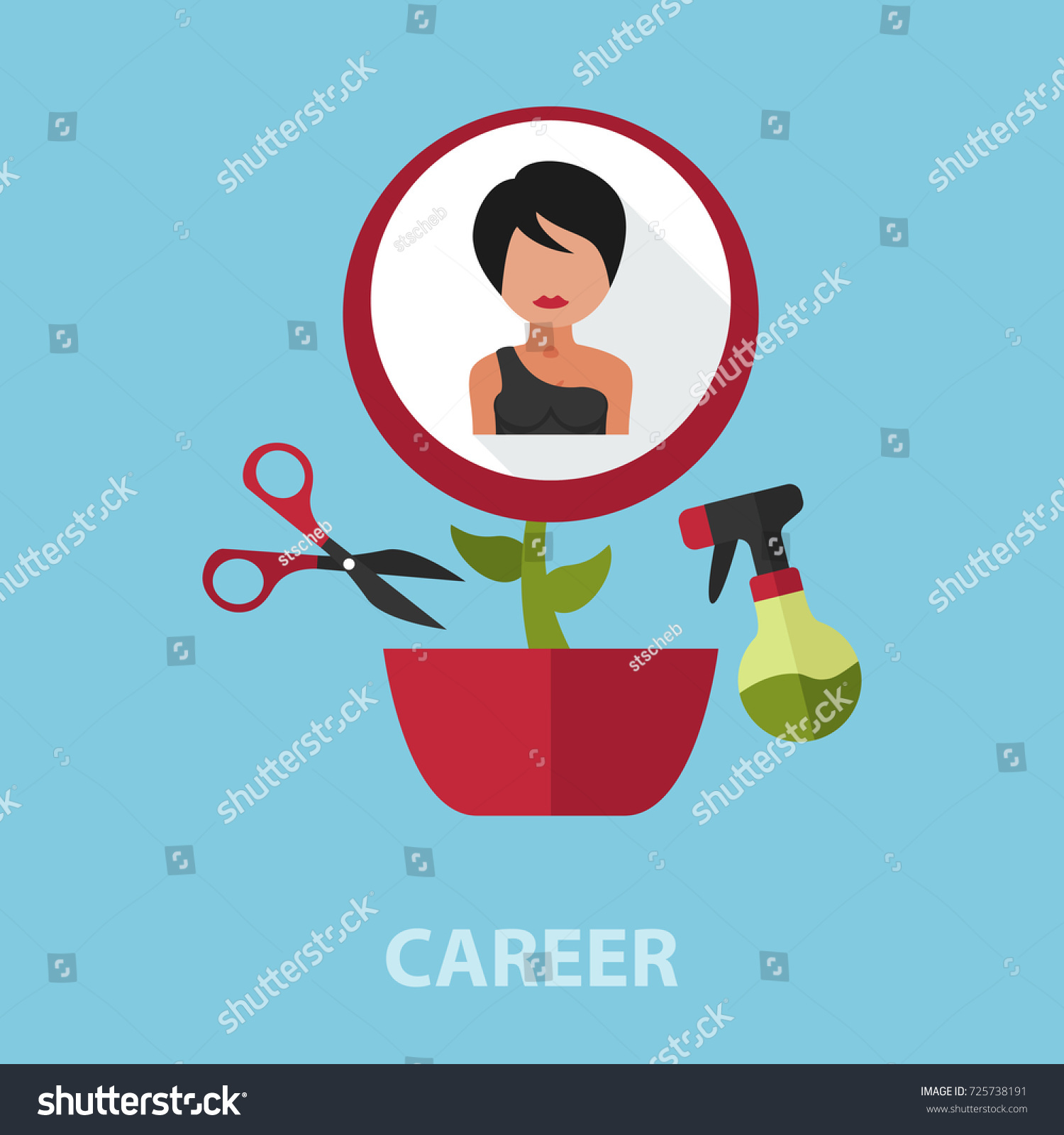 Career Flat Concept Vector Illustration Element Stock Vector (Royalty ...