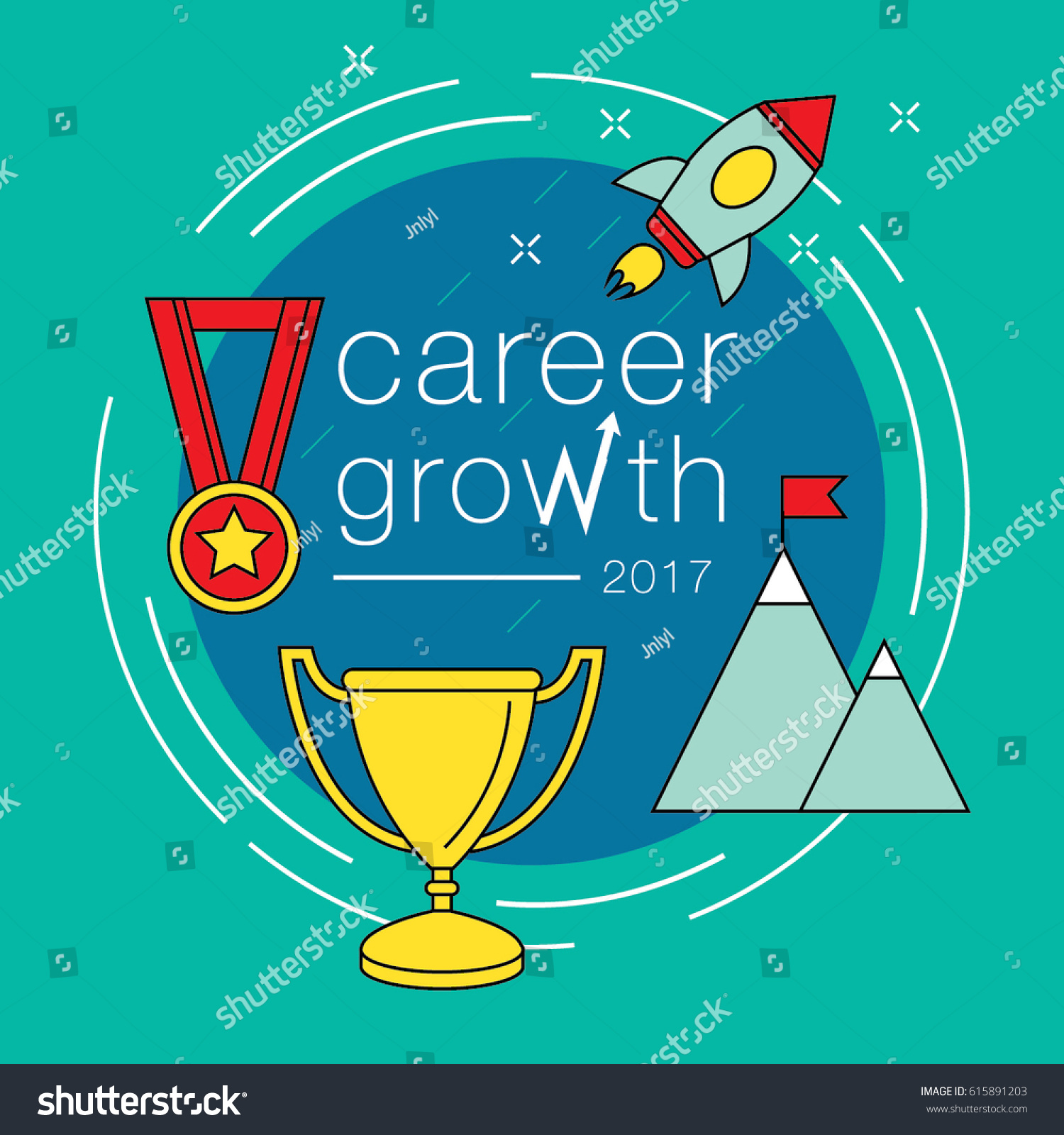 Career Growth Vector Illustrations Background Design 스톡 벡터(로열티 프리 ...
