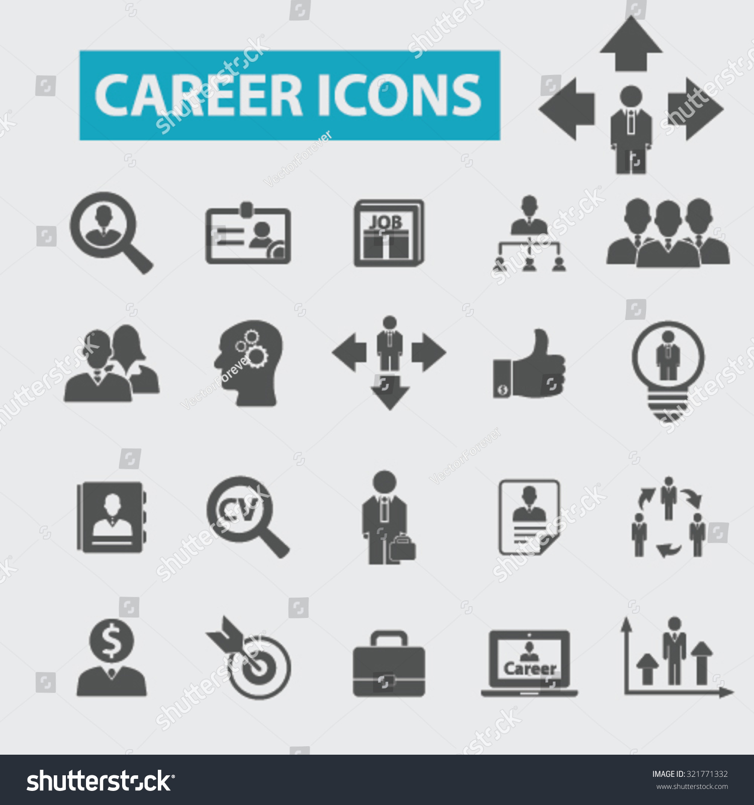 Career Icons Stock Vector (Royalty Free) 321771332 - Shutterstock