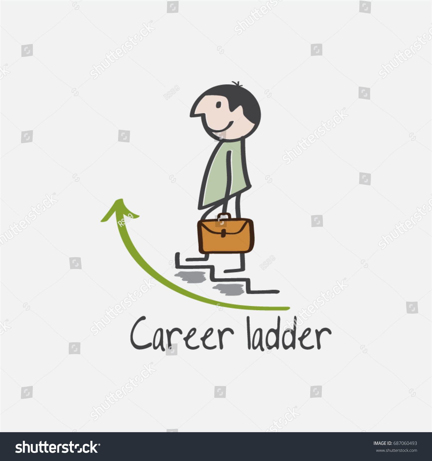Career Ladder Vector Icon Stock Vector (Royalty Free) 687060493 ...