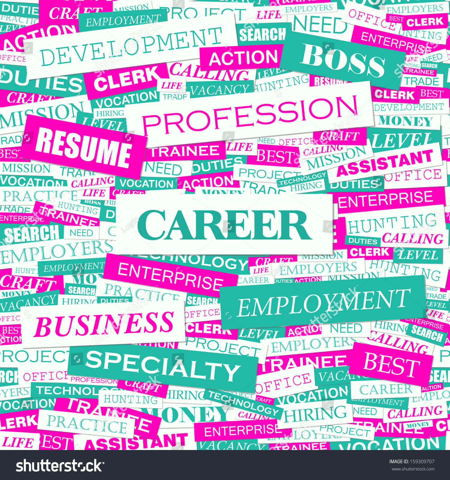 Career Seamless Pattern Word Cloud Illustration Stock Vector (Royalty ...