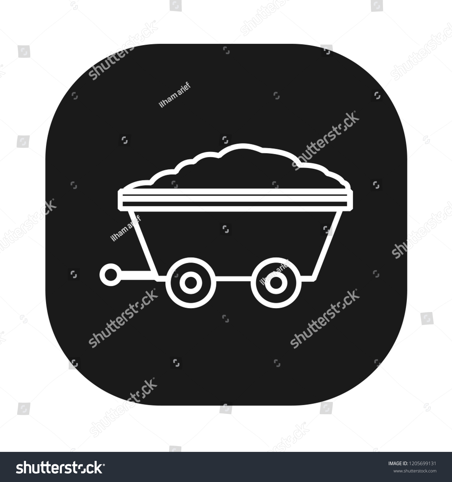 Cargo Freight Train Icon Black Background: vector de stock (libre de ...