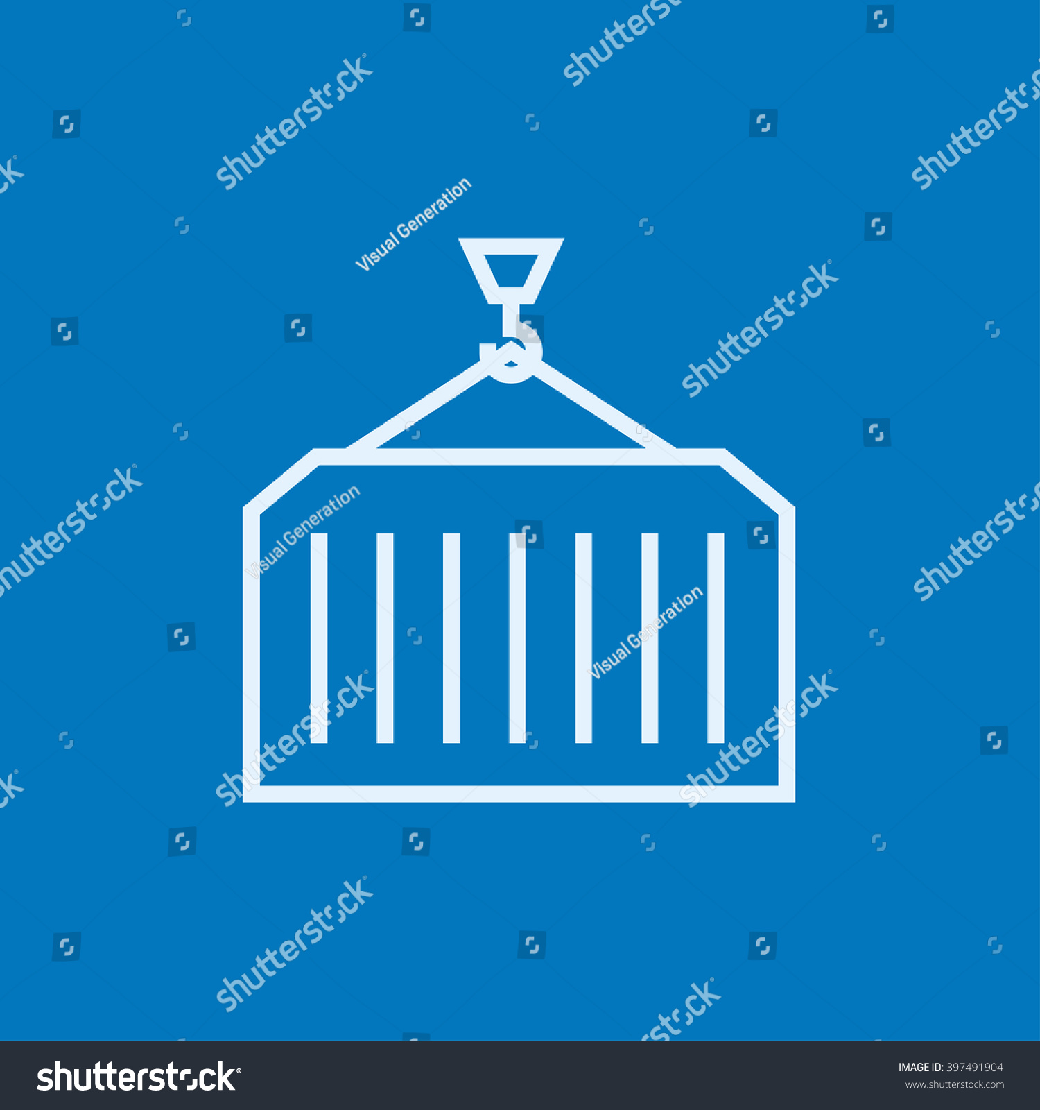 Cargo Container Line Icon Stock Vector (Royalty Free) 397491904 ...