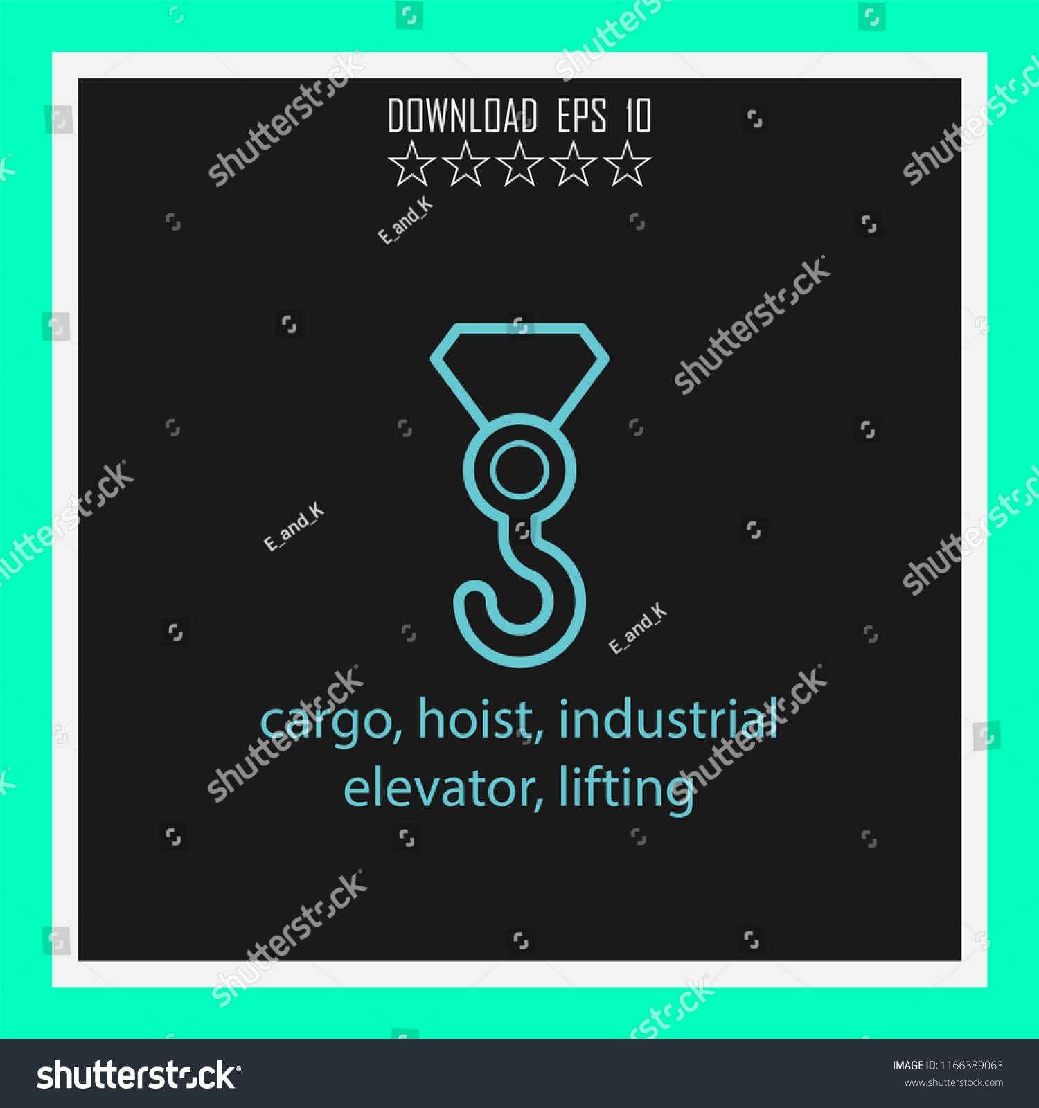 Cargo Hoist Industrial Elevator Lifting Vector Stock Vector (Royalty ...