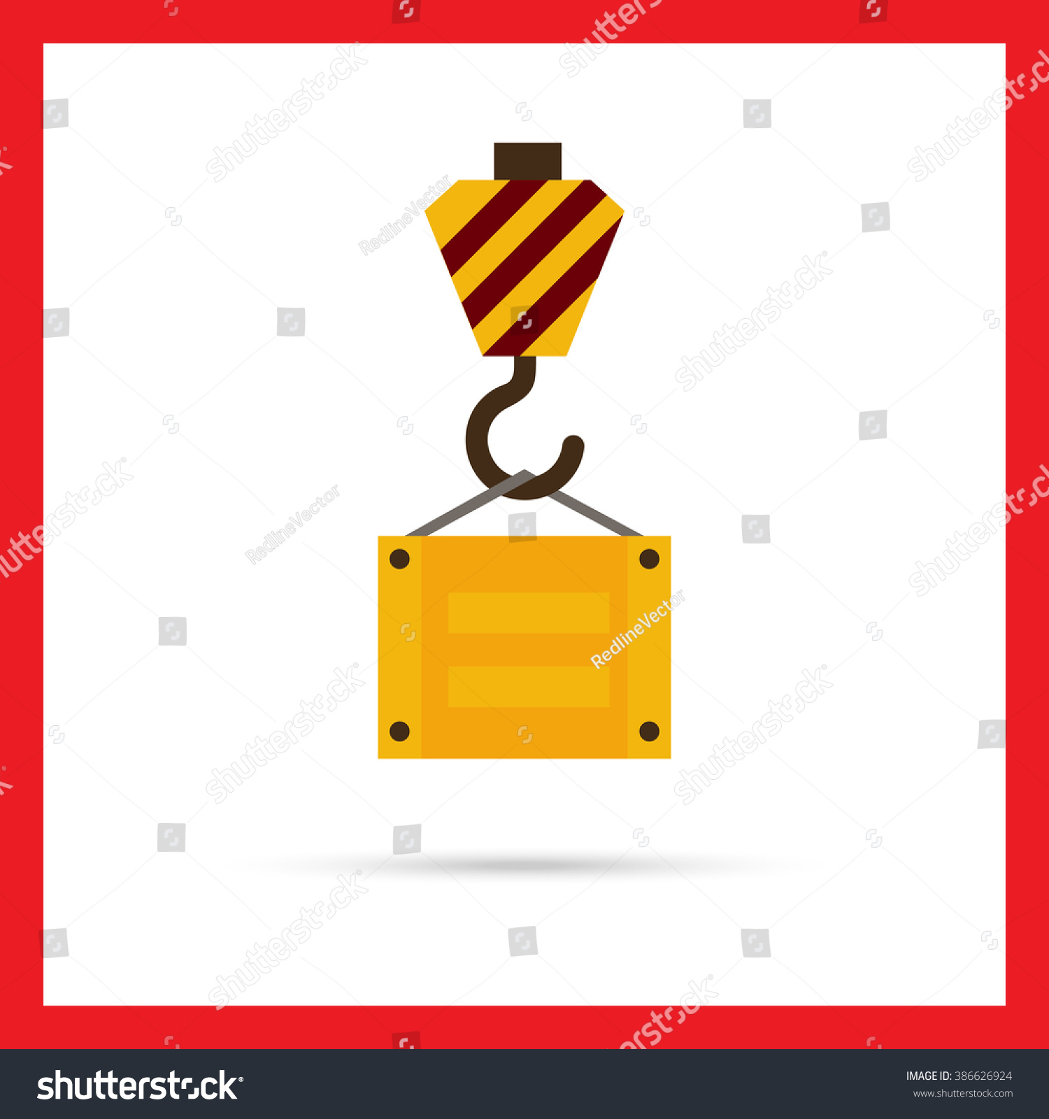 Cargo Lifting Icon Stock Vector (Royalty Free) 386626924
