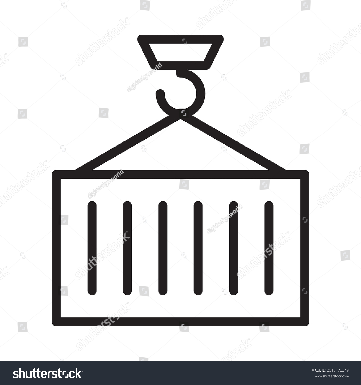 Cargo Outline Bold Vector Icon Which Stock Vector (Royalty Free ...