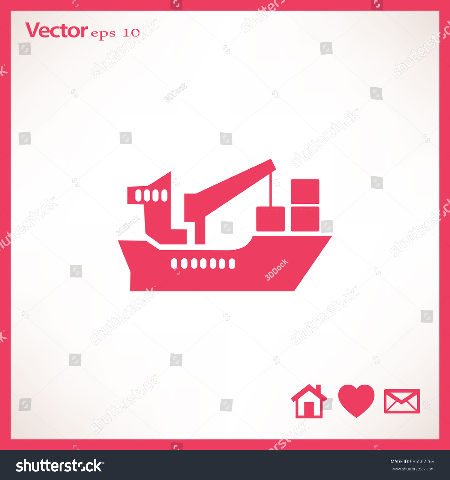 Cargo Shipping Icon Stock Vector (Royalty Free) 635562269 | Shutterstock