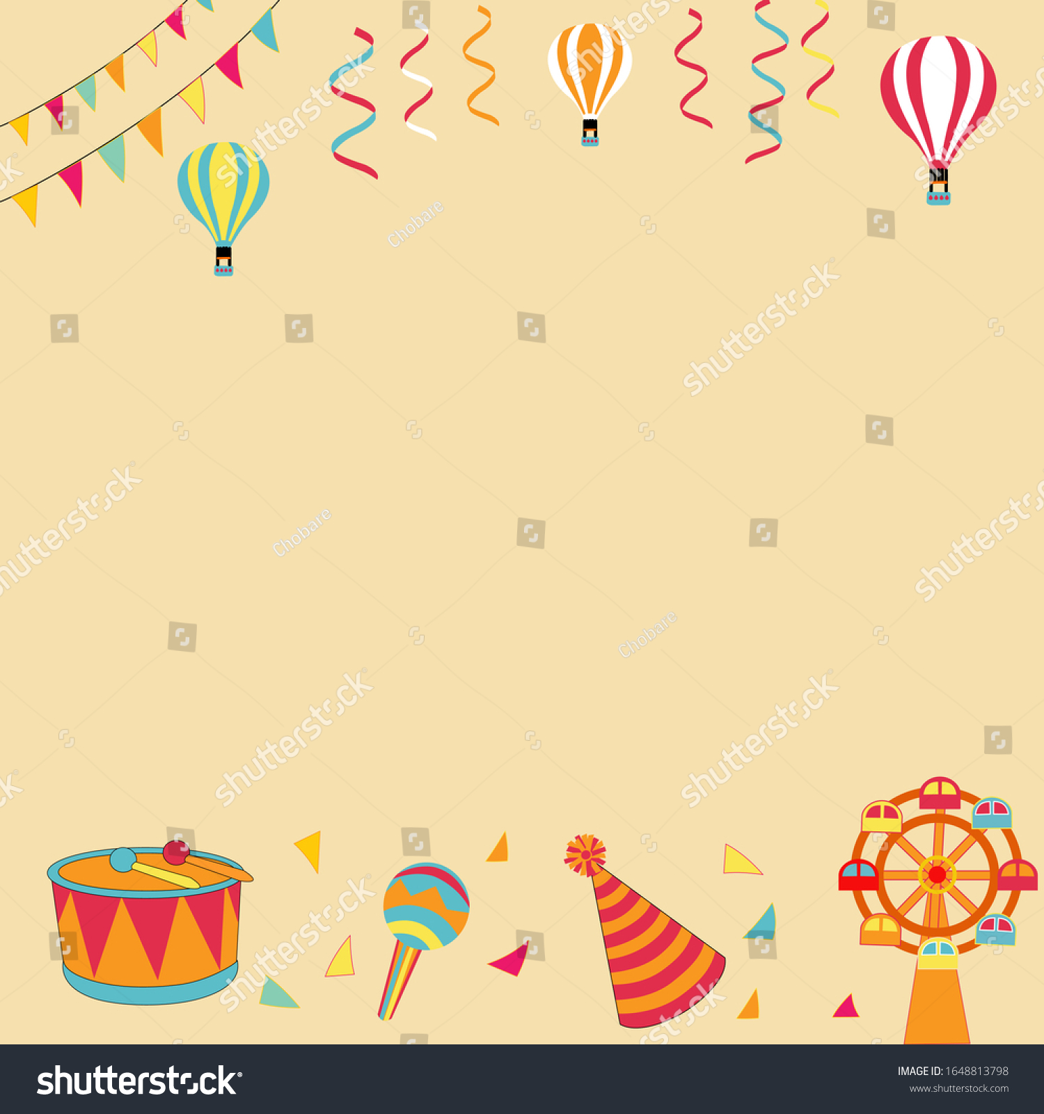 Carnival Background Design Vector Illustration Stock Vector (Royalty ...