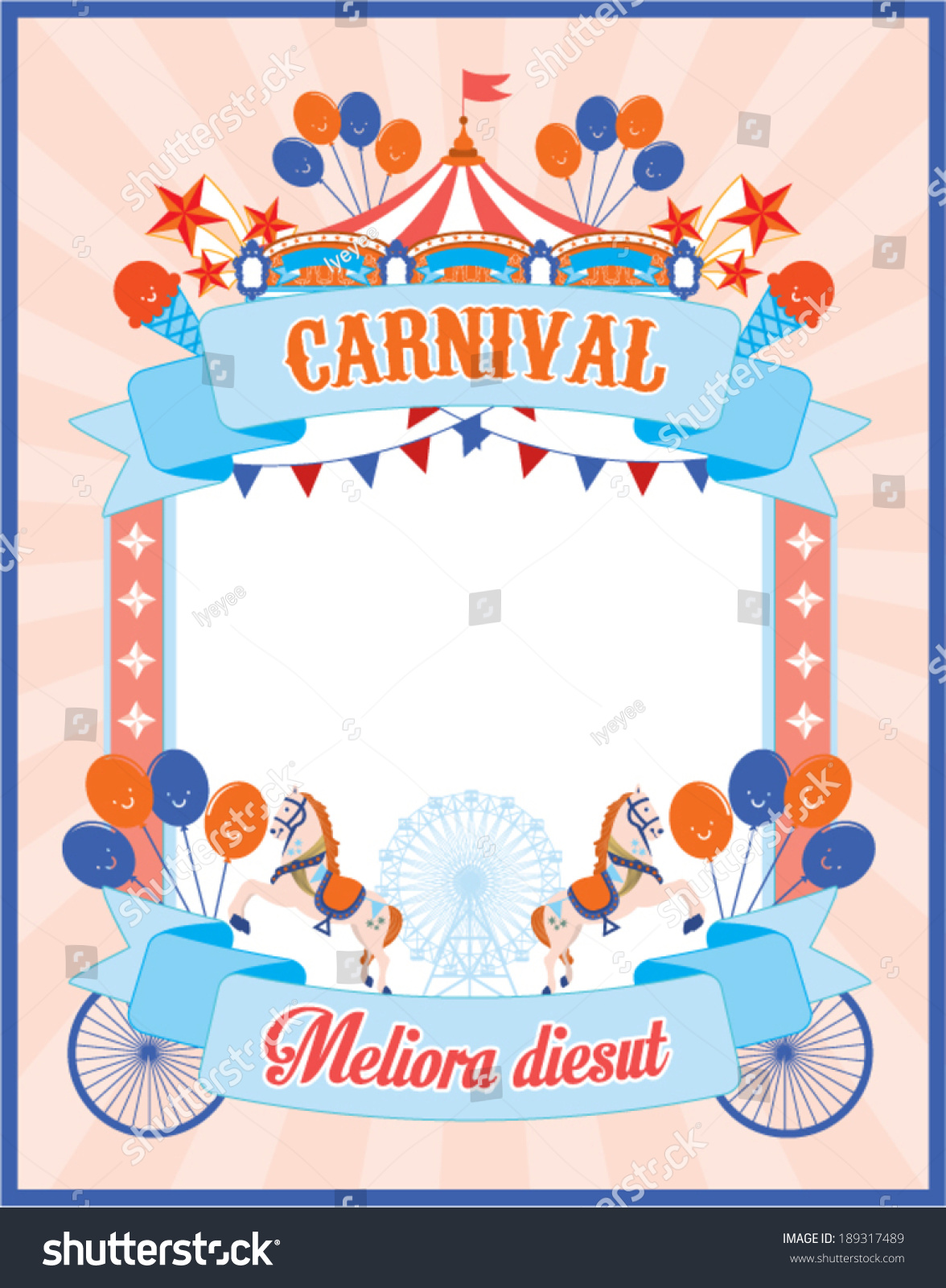 Carnival Poster Template Vectorillustration Stock Vector (Royalty Free ...