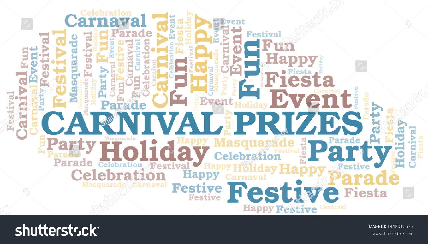 Carnival Prizes Word Cloud Vector Made Stock Vector (Royalty Free ...
