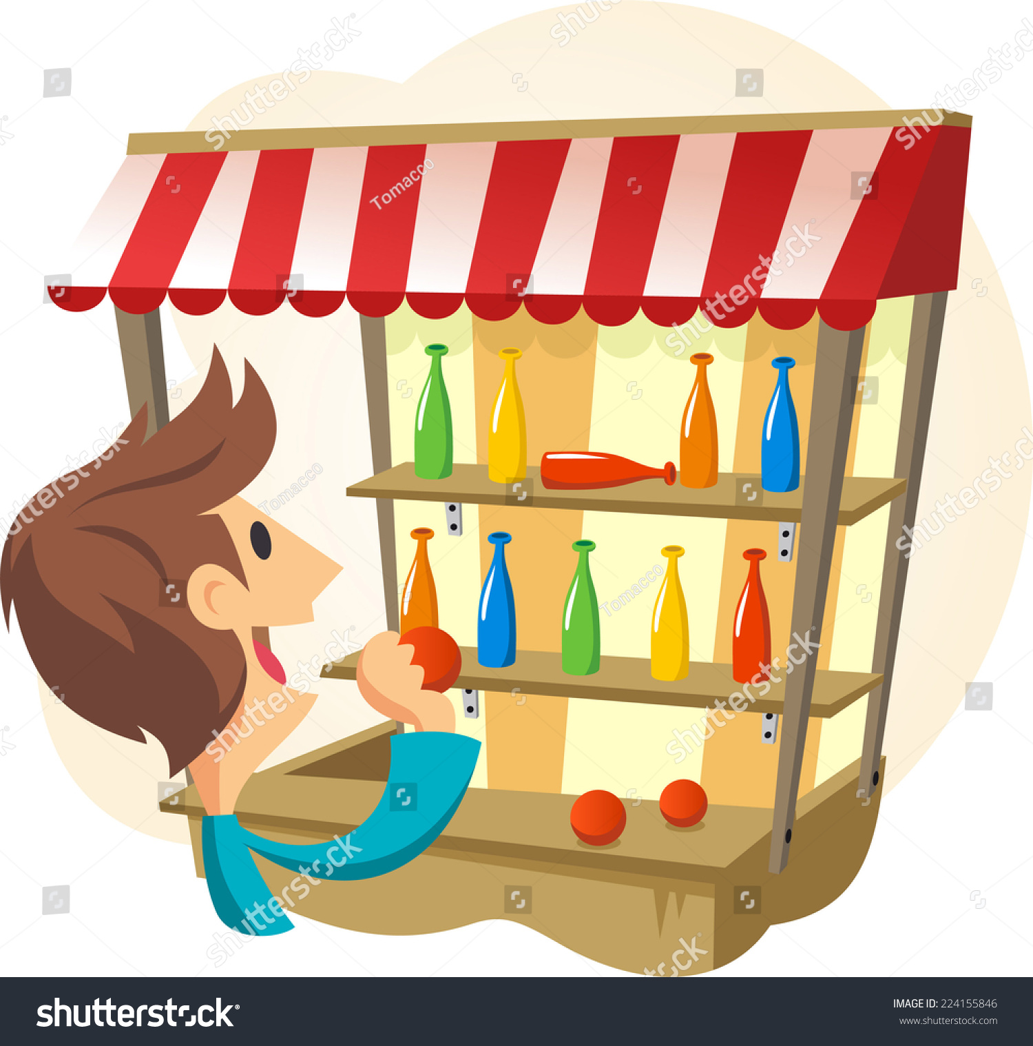 37 Throwing game fun fair Stock Illustrations, Images & Vectors ...