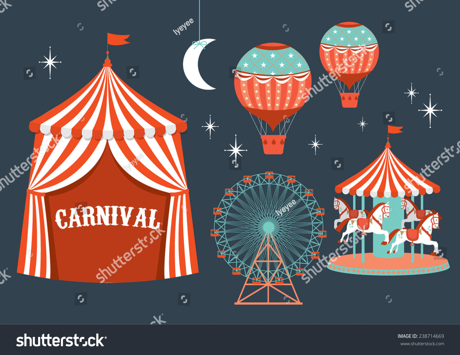 Carnival Vectorillustration Stock Vector (Royalty Free) 238714669 ...