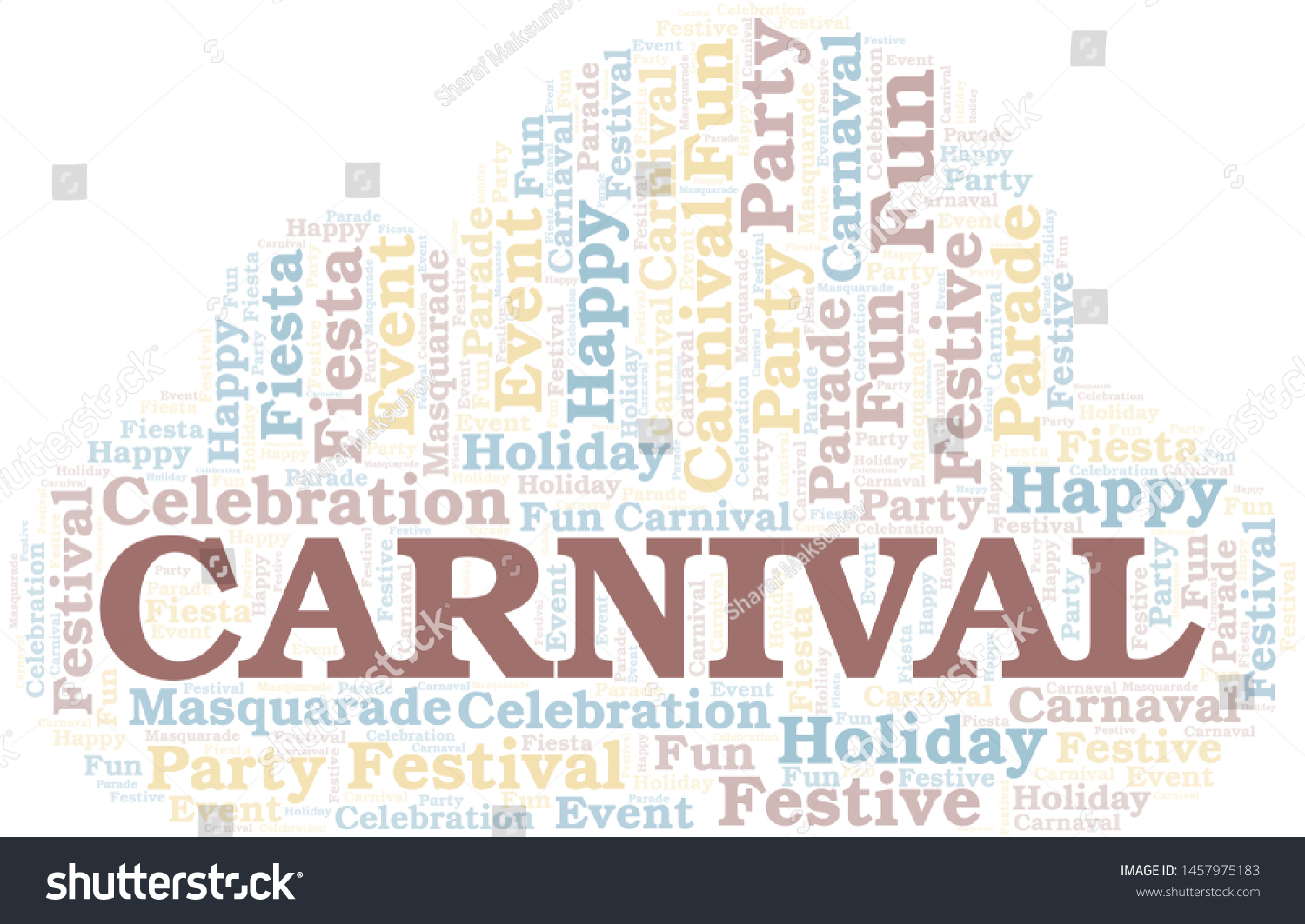 Carnival Word Cloud Vector Made Text Stock Vector (Royalty Free ...