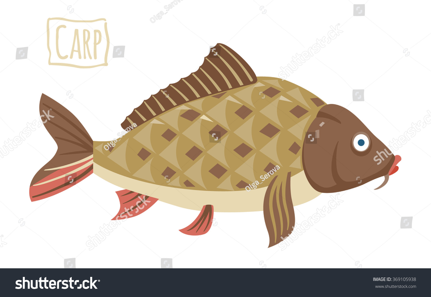 Carp Vector Cartoon Illustration 스톡 벡터(로열티 프리) 369105938 | Shutterstock