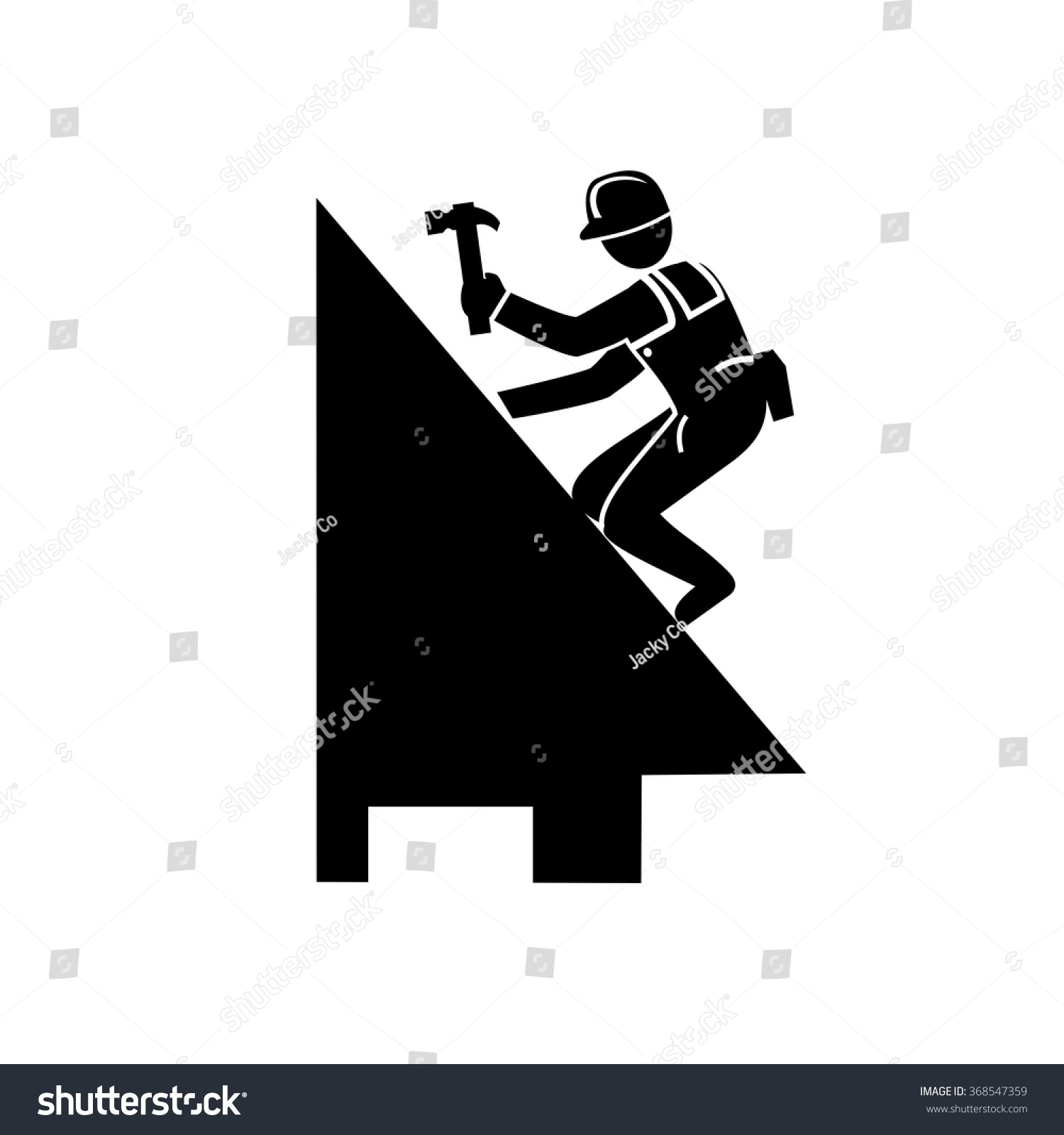 Carpenter Icon Stock Vector (Royalty Free) 368547359