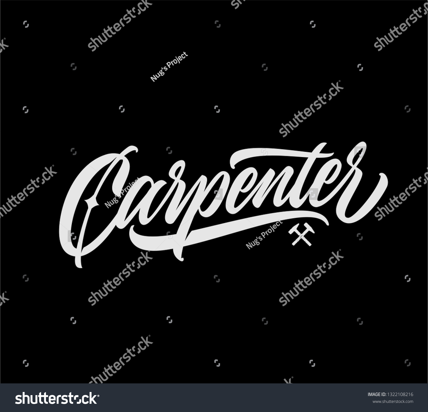 Carpenter Logo Lettering Stock Vector (Royalty Free) 1322108216