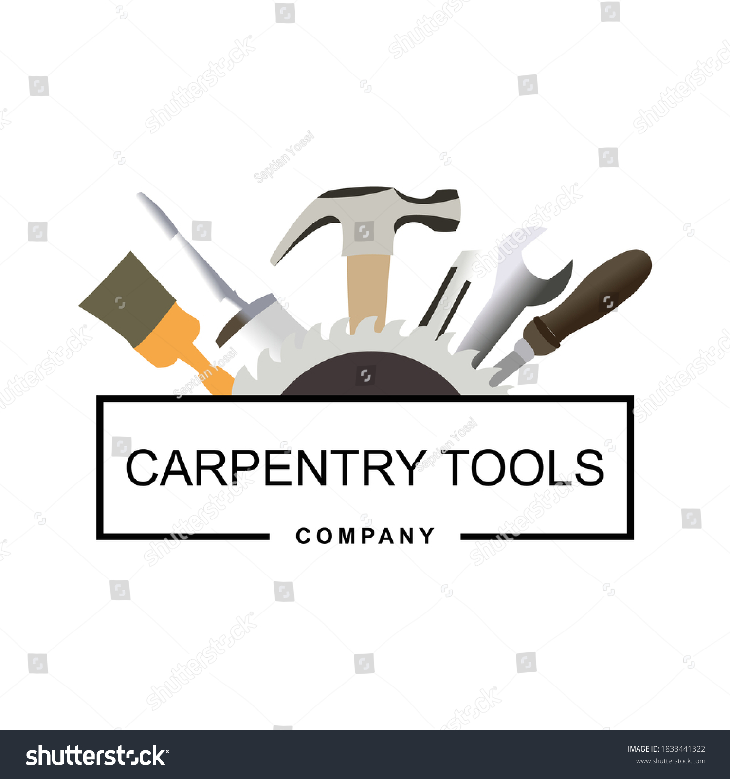 Carpentry Tool Design Company Name Below Stock Vector (Royalty Free ...