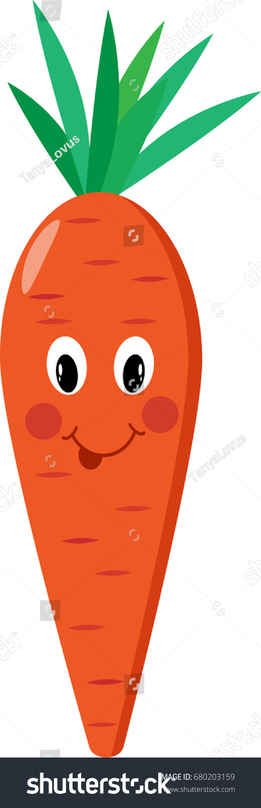 Carrot Cartoon Isolated Vector Stock Vector (Royalty Free) 680203159 ...