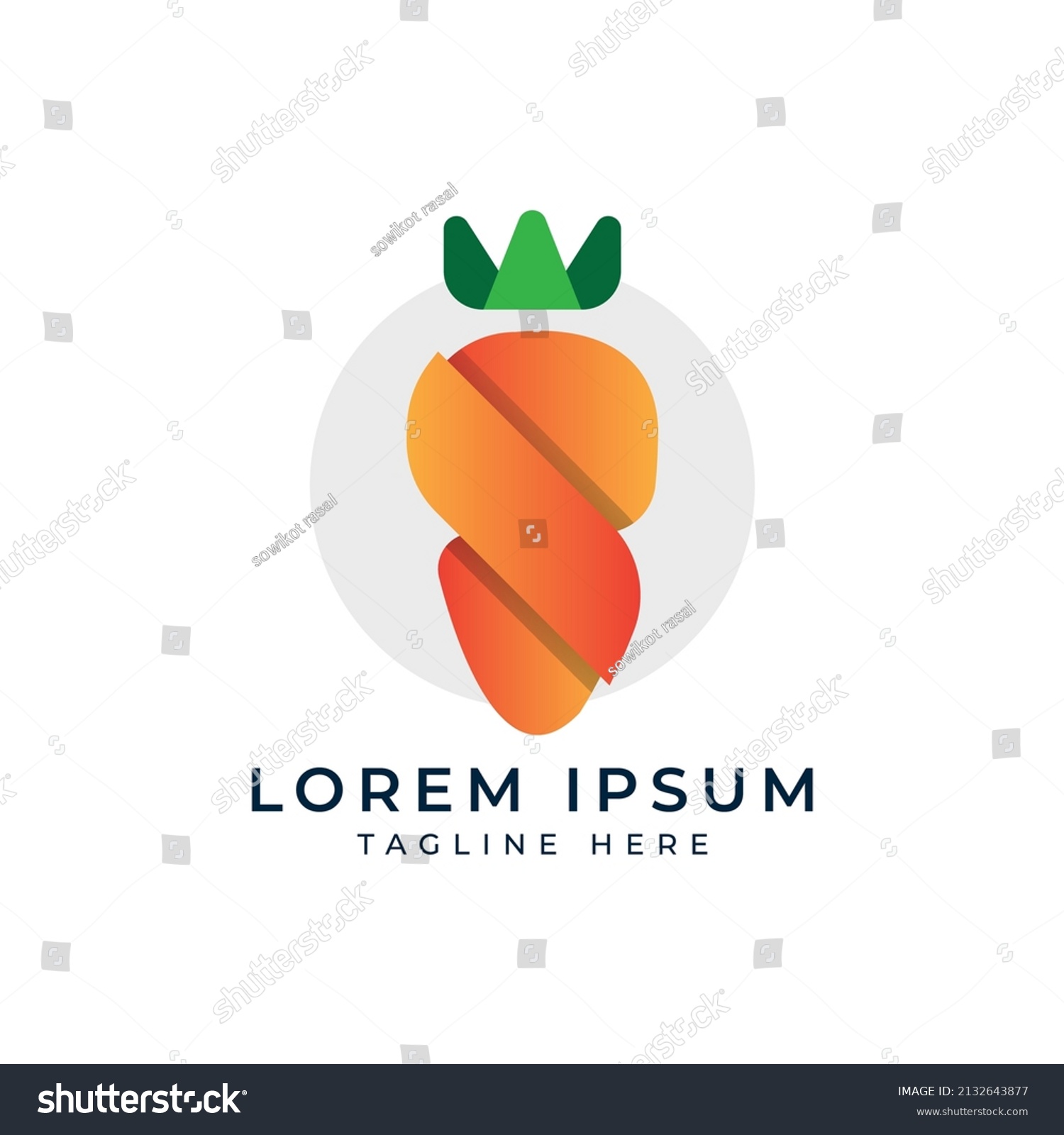 Carrot Logo Design Mark Template Stock Vector (Royalty Free) 2132643877 ...