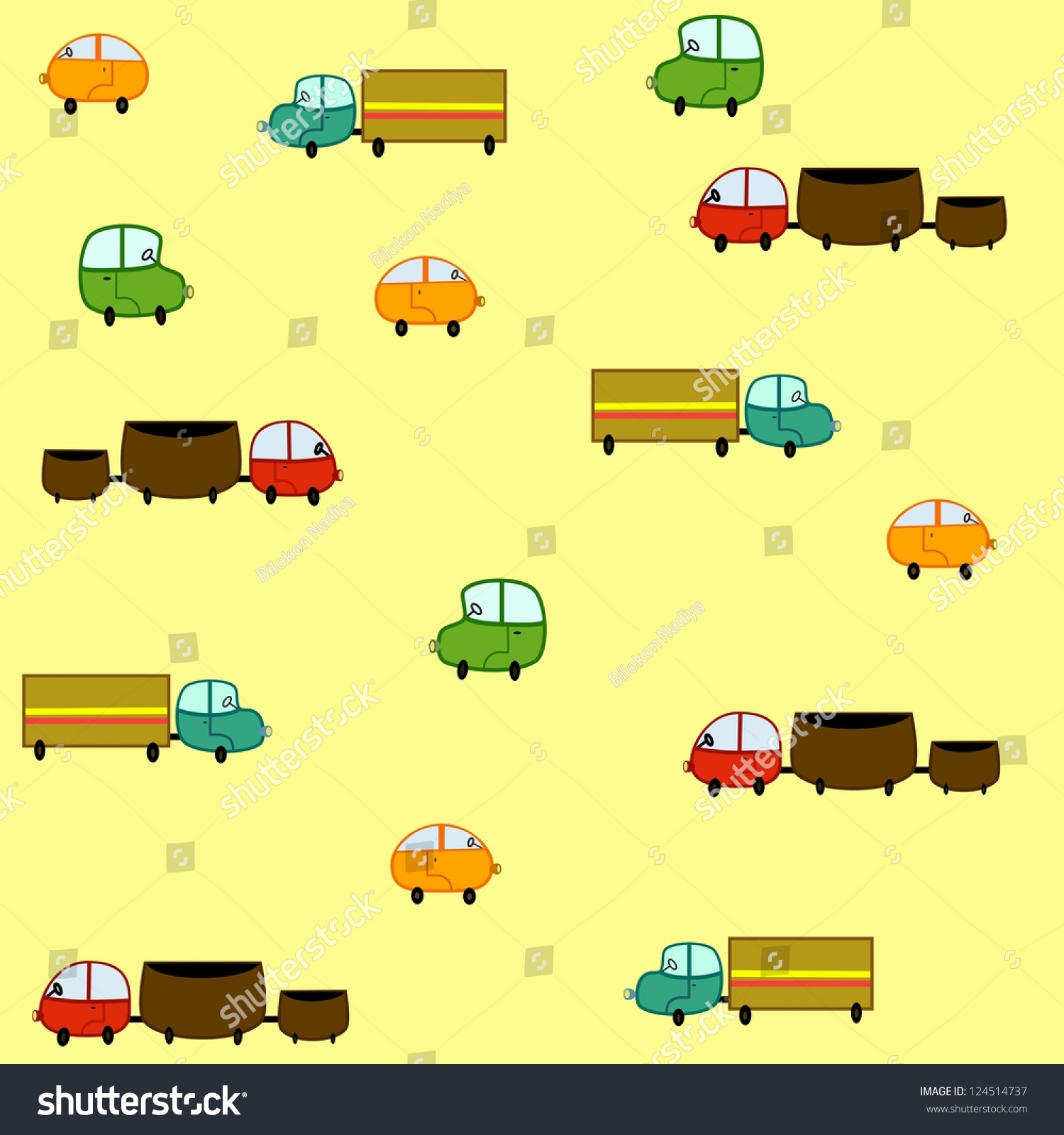 Cars Seamless Stock Vector (Royalty Free) 124514737 | Shutterstock