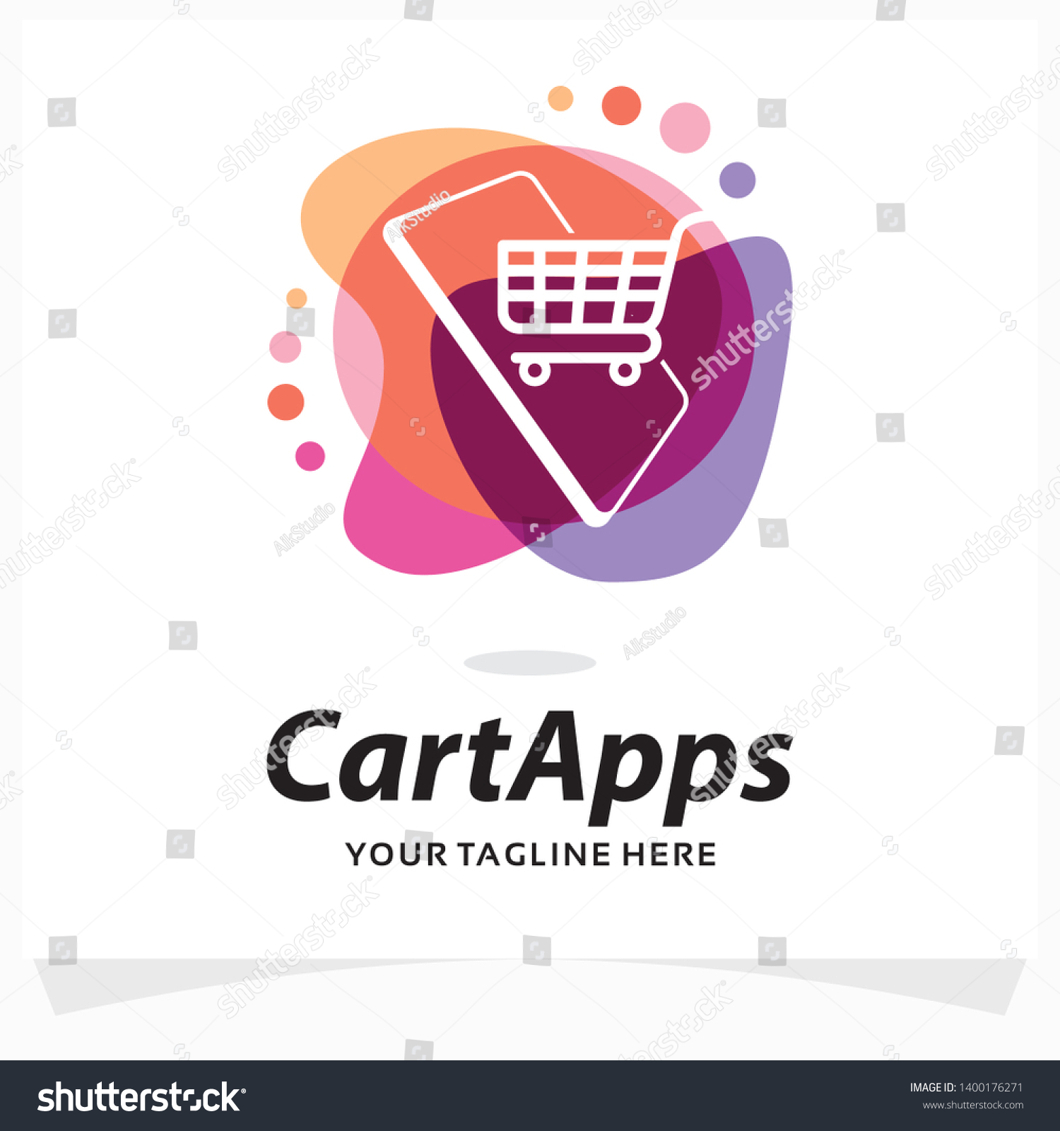 Cart Apps Logo Design Template Stock Vector (Royalty Free) 1400176271