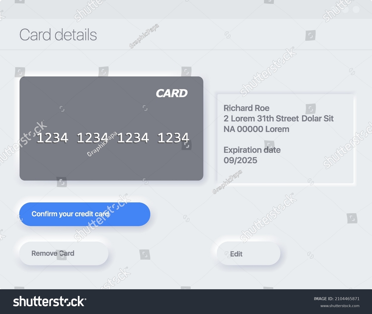 Cart Payment Methods Design Layout Uiux Stock Vector (Royalty Free ...