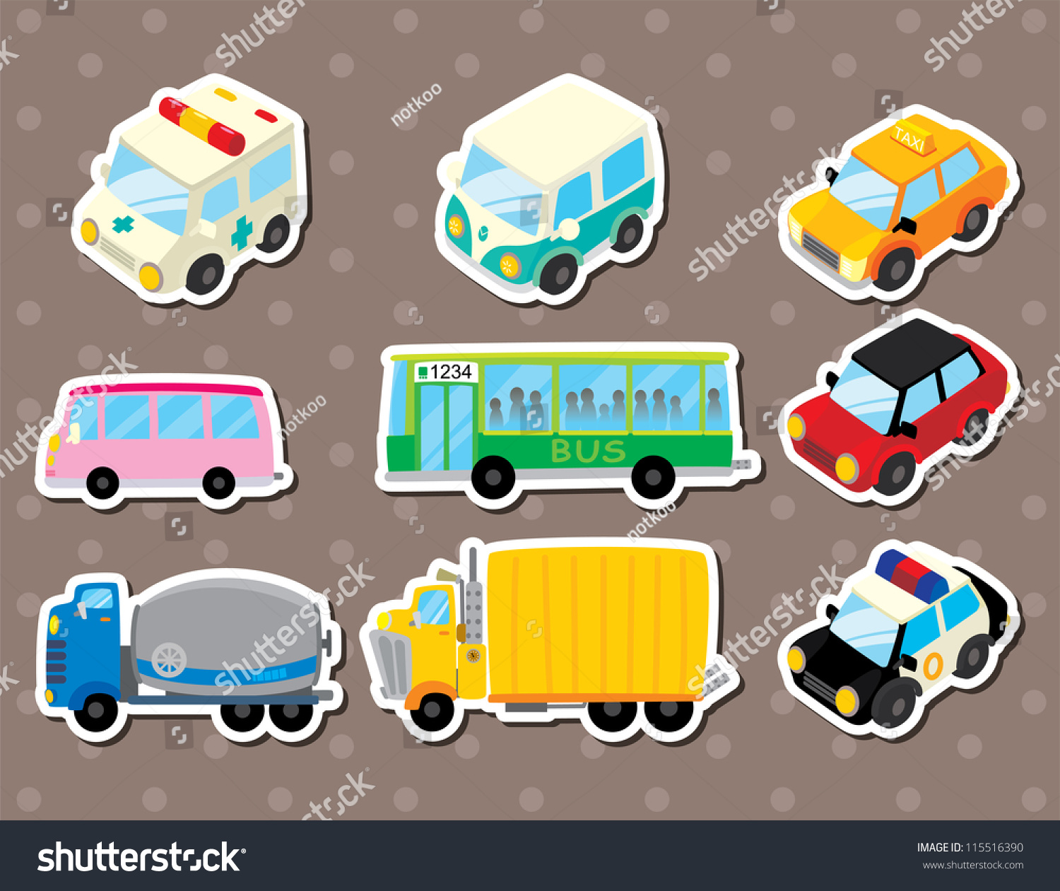 Cart Stickers Stock Vector (Royalty Free) 115516390