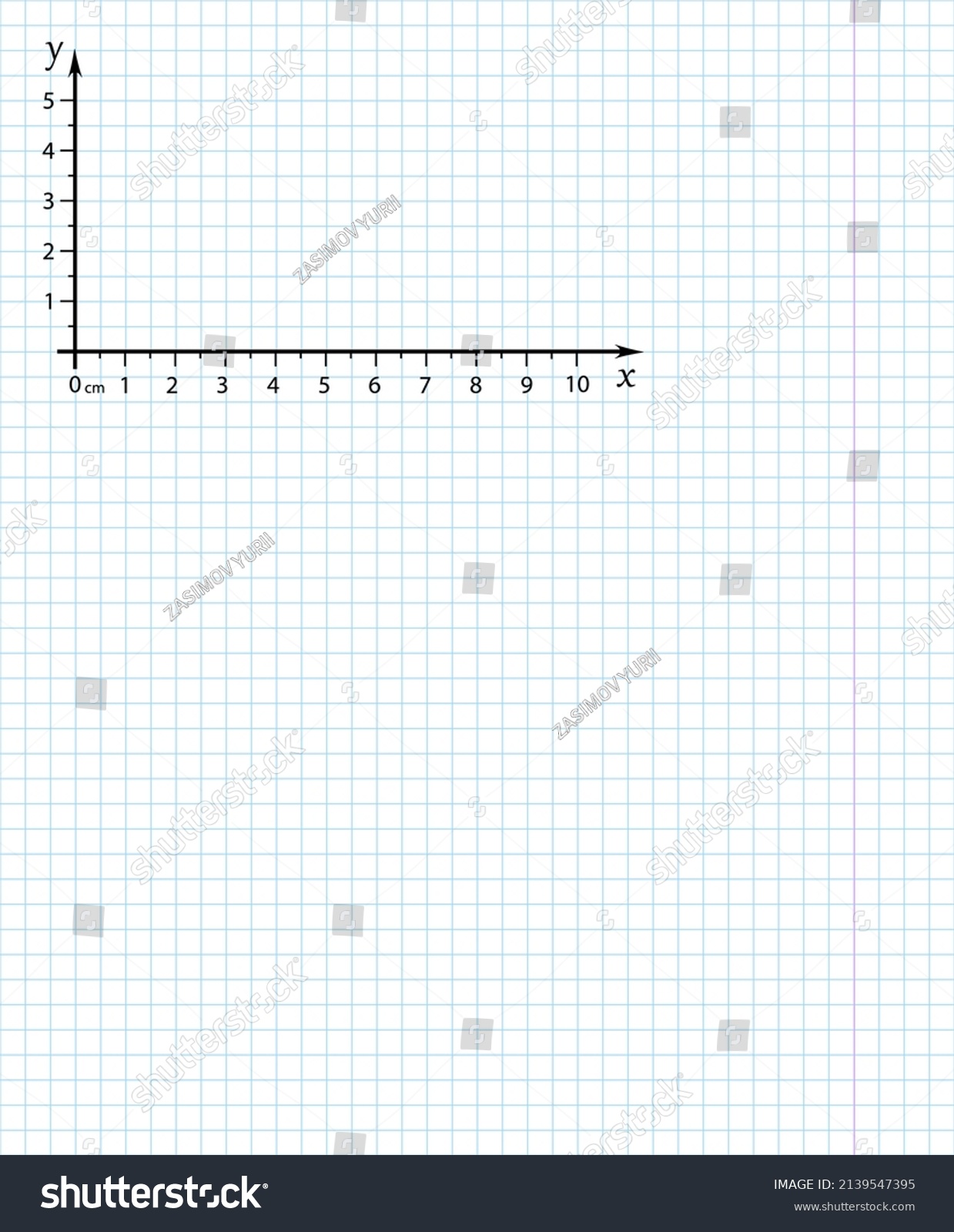Cartesian Coordinate System On Notebook Sheet Stock Vector (Royalty ...