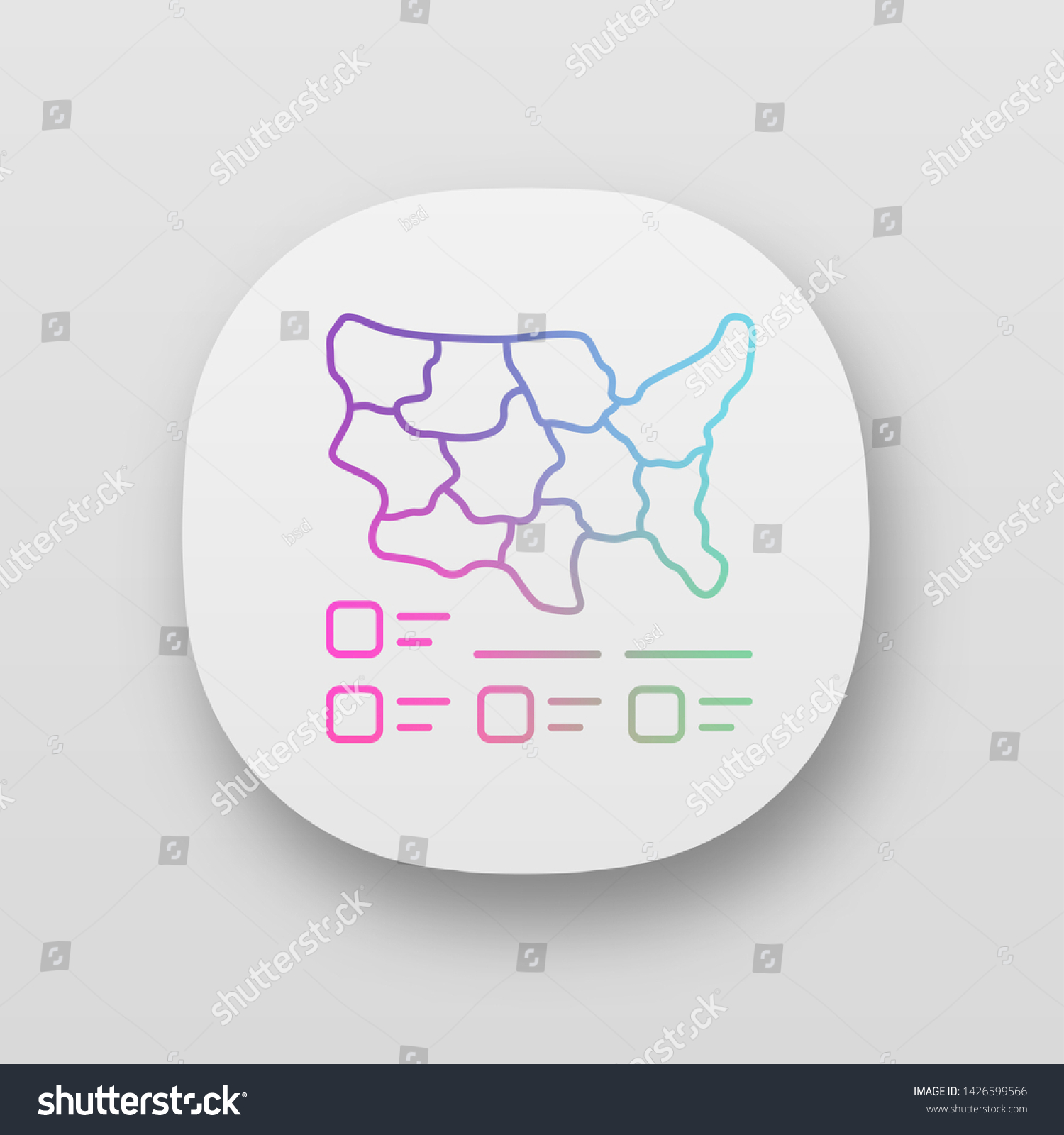 Cartogram App Icon Diagram Usa Map : image vectorielle de stock (libre ...