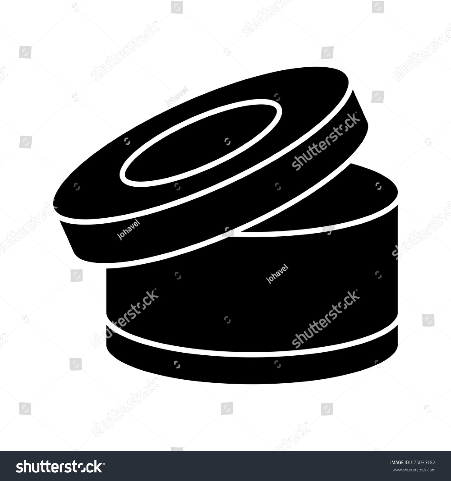 Carton Box Circle Shape Icon Stock Vector (Royalty Free) 675035182 ...
