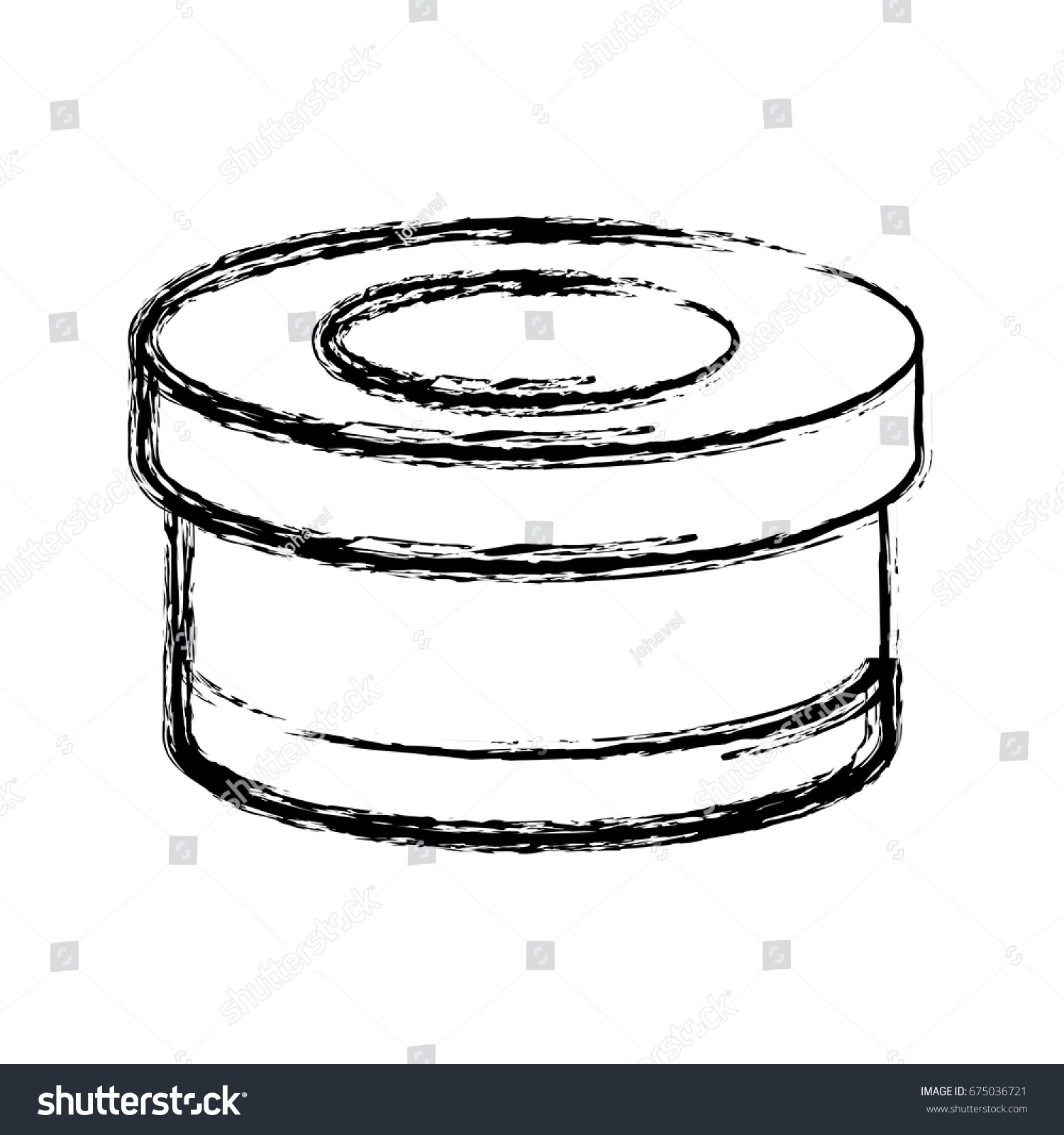 Carton Box Circle Shape Icon Stock Vector (Royalty Free) 675036721