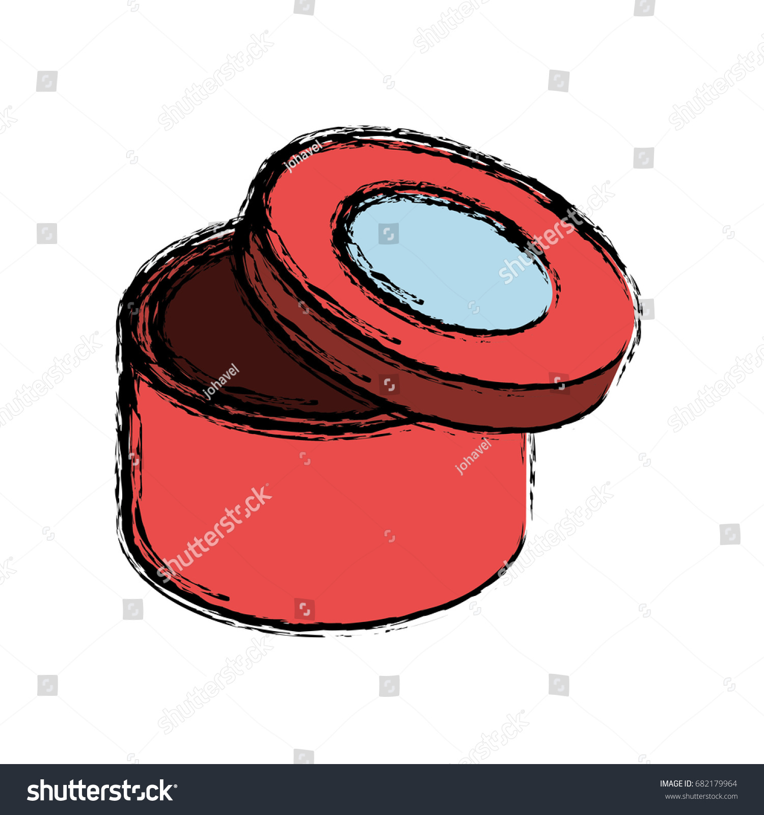 Carton Box Circle Shape Icon Stock Vector (Royalty Free) 682179964