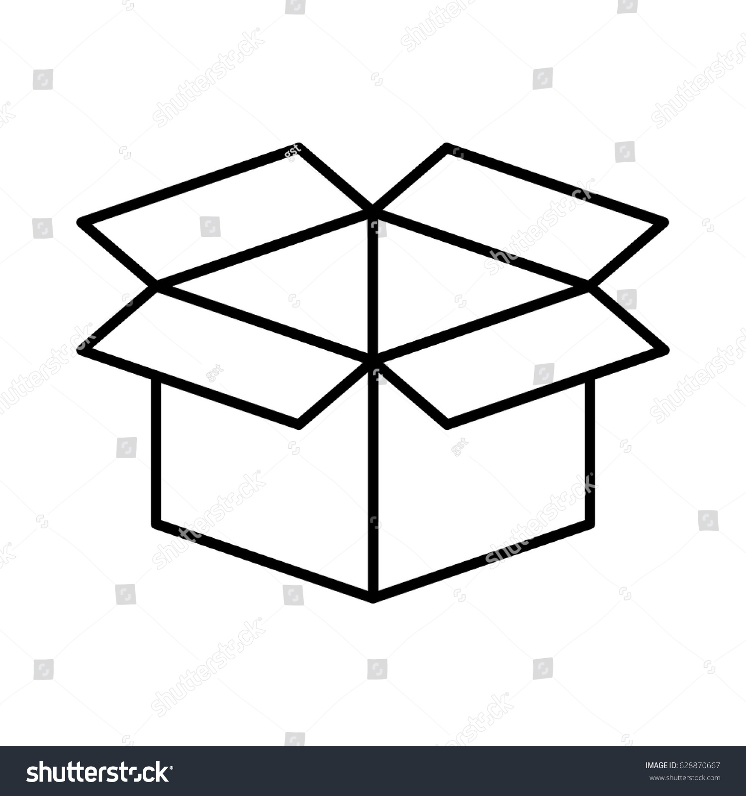 Carton Box Packing Icon Stock Vector (Royalty Free) 628870667 ...