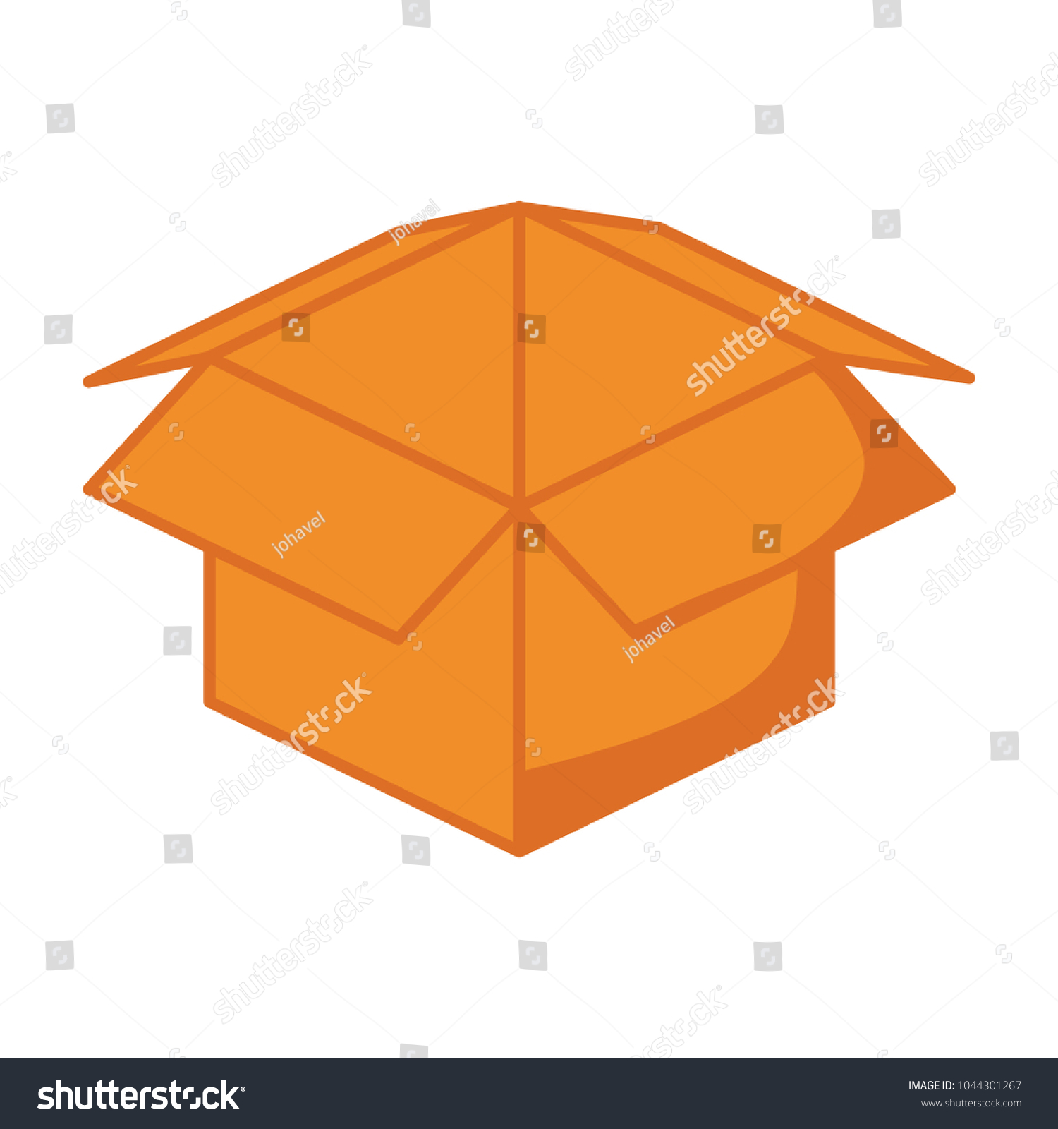 Carton Box Vector Illustration: vector de stock (libre de regalías ...
