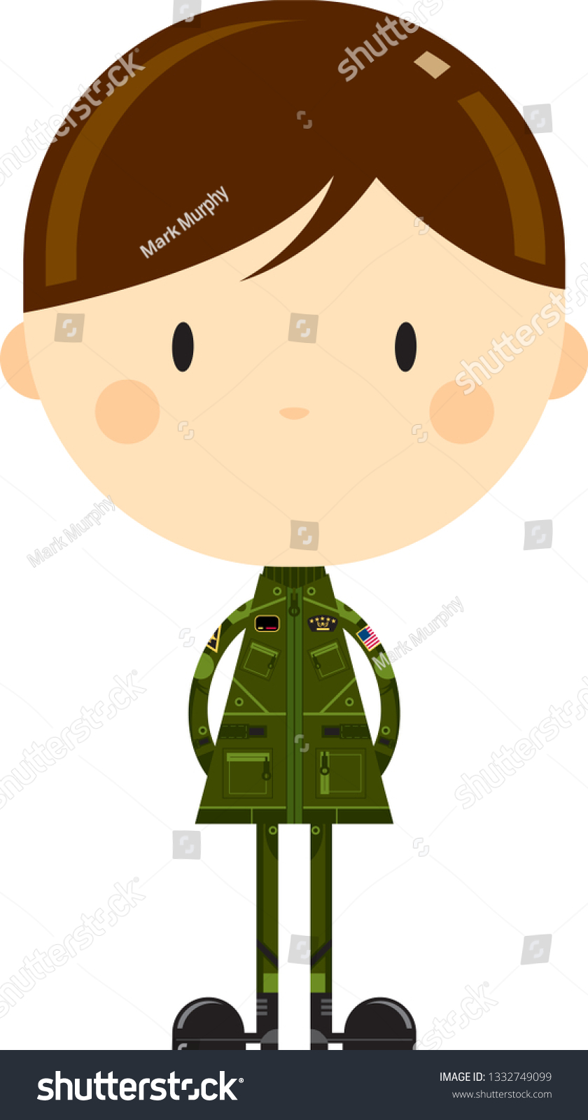 Cartoon Air Force Fighter Pilot: vector de stock (libre de regalías ...