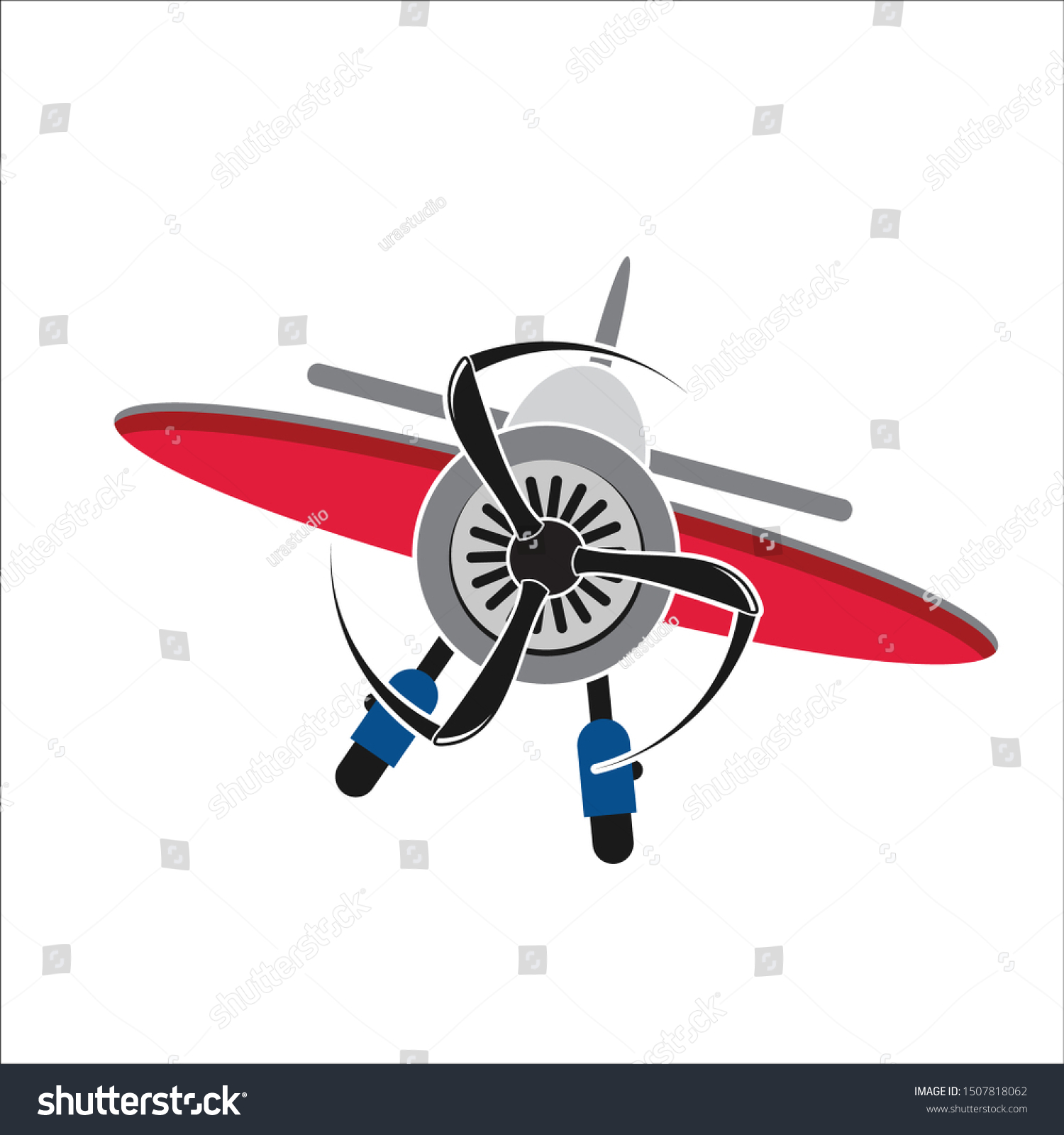 Cartoon Air Plane Vector Image Stock Vector (Royalty Free) 1507818062