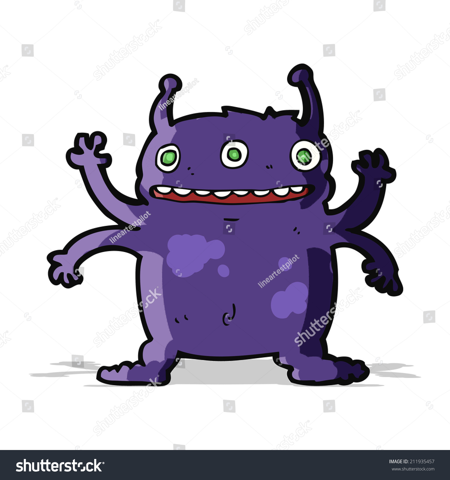 Cartoon Alien Monster Stock Vector (Royalty Free) 211935457 | Shutterstock
