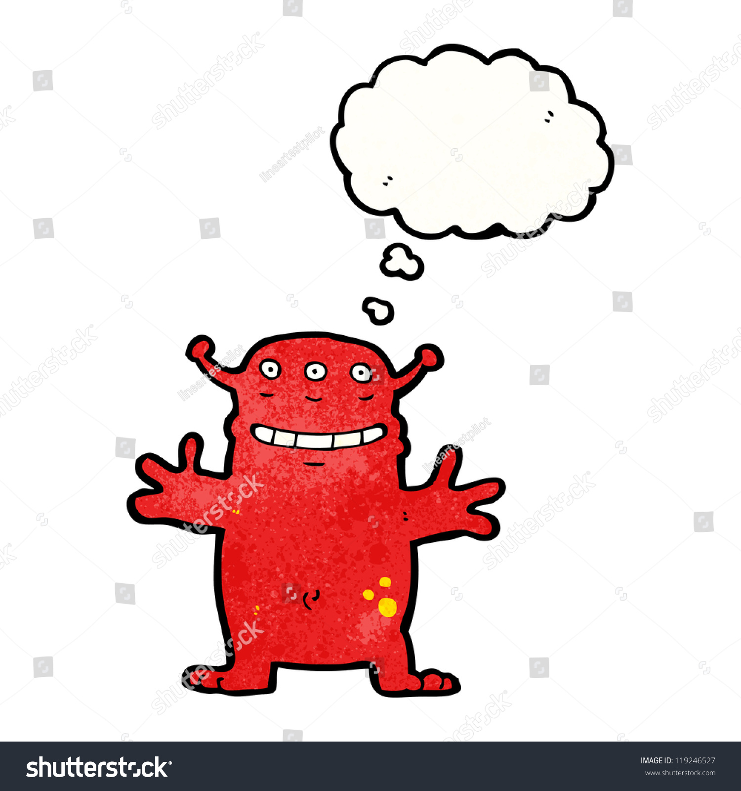 Cartoon Alien Spaceman Stock Vector (Royalty Free) 119246527 | Shutterstock