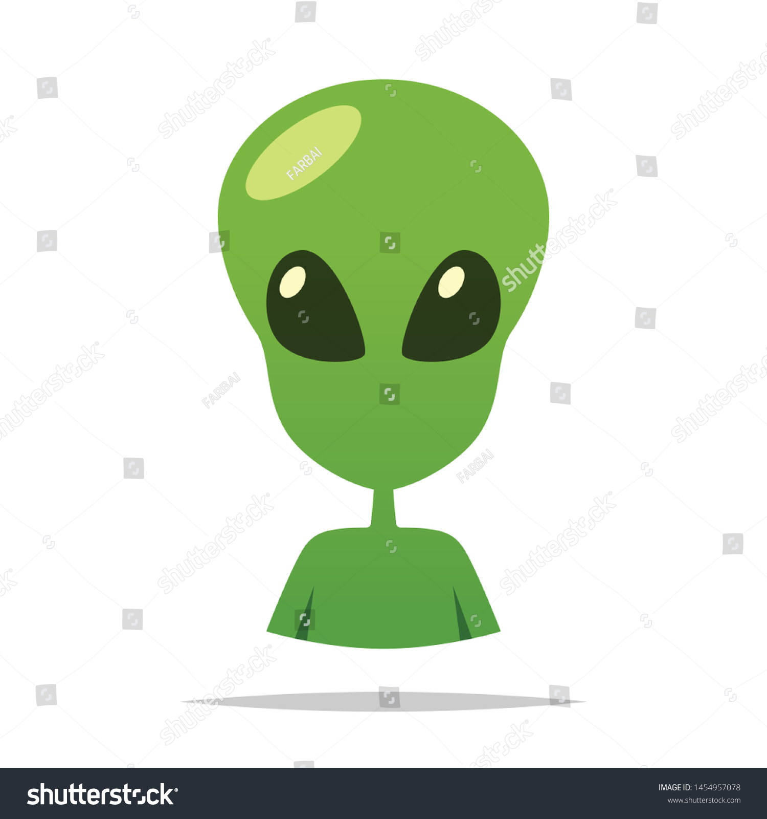 Cartoon Alien Vector Isolated Illustration: vector de stock (libre de ...