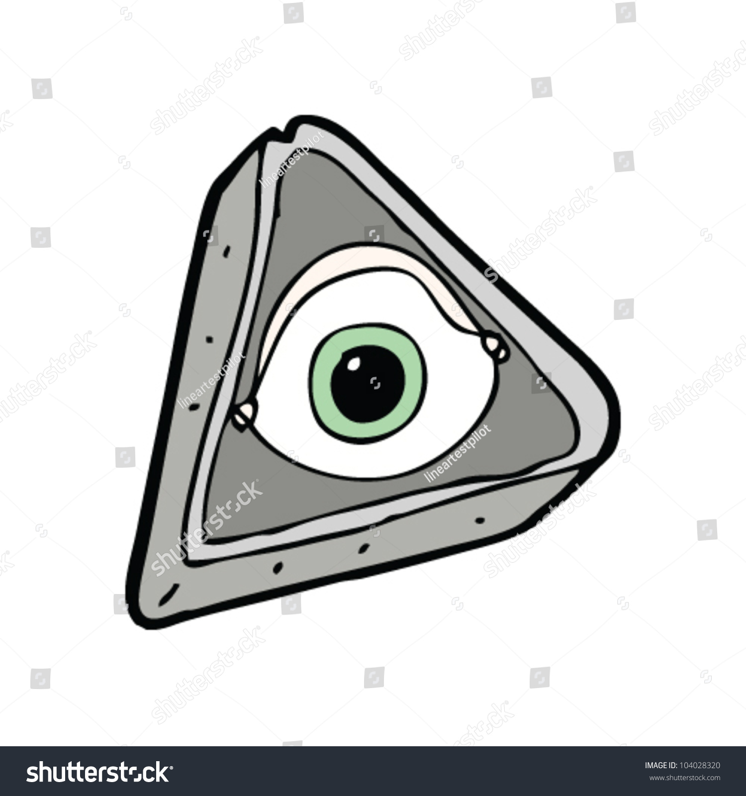 Cartoon All Seeing Eye Symbol Stock Vector (Royalty Free) 104028320 ...
