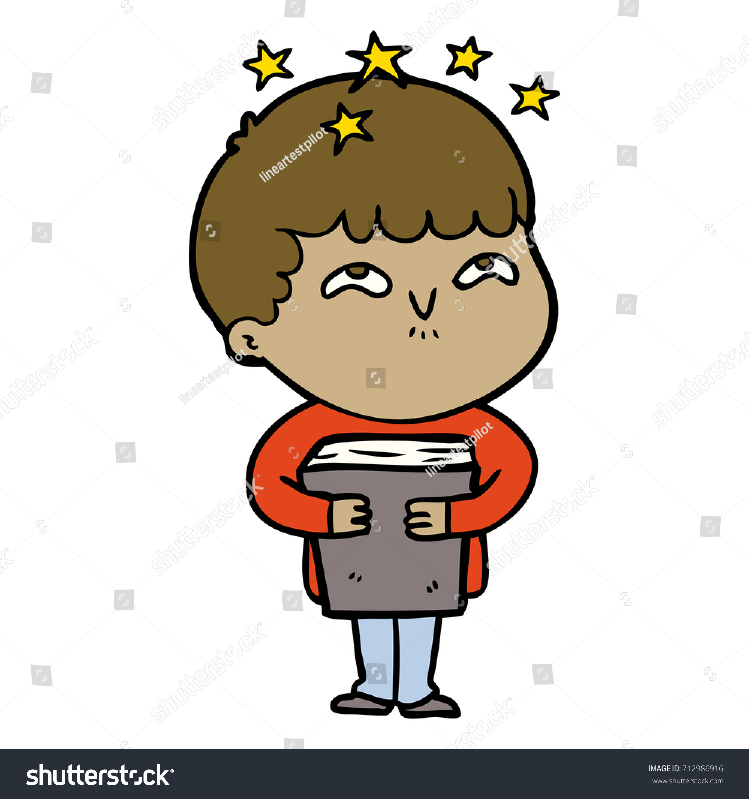 Cartoon Amazed Boy Stock Vector (Royalty Free) 712986916 | Shutterstock