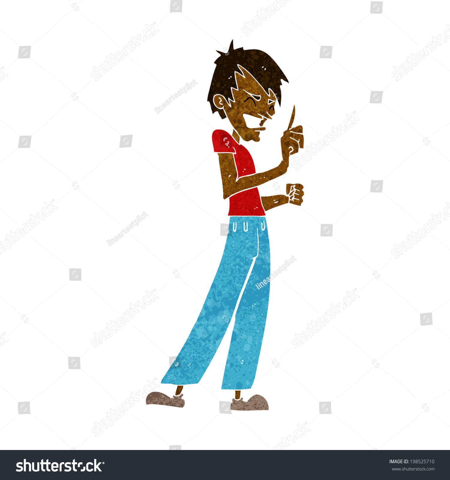 Cartoon Angry Man Arguing Stock Vector (Royalty Free) 198525710