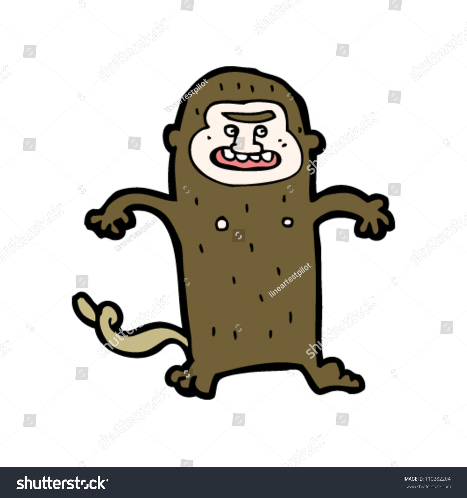 Cartoon Angry Monkey Stock Vector (Royalty Free) 110282204 | Shutterstock