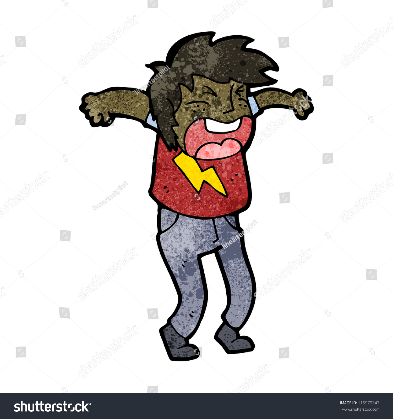 Cartoon Angry Person Stock Vector (Royalty Free) 115979347