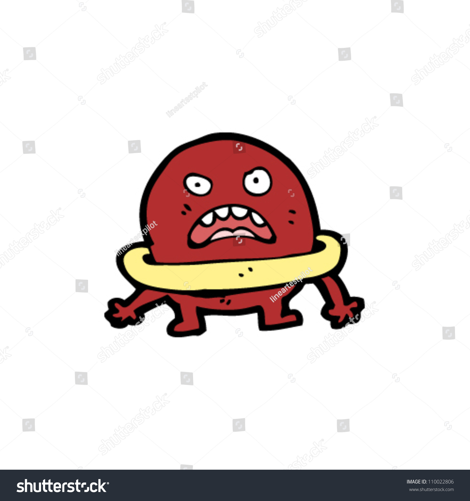 Cartoon Angry Planet Stock Vector (Royalty Free) 110022806