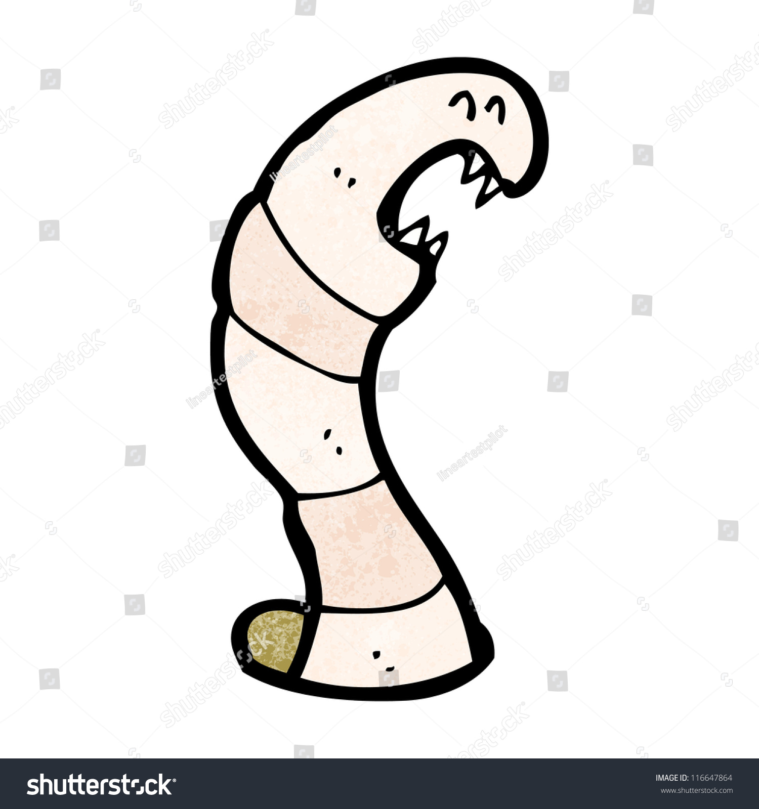 Cartoon Angry Worm Stock Vector (Royalty Free) 116647864 | Shutterstock