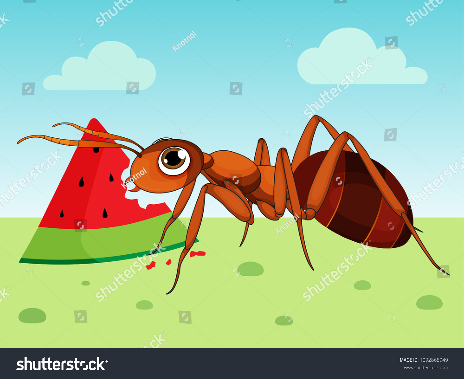 Cartoon Ant Design Stock Vector (Royalty Free) 1092868949